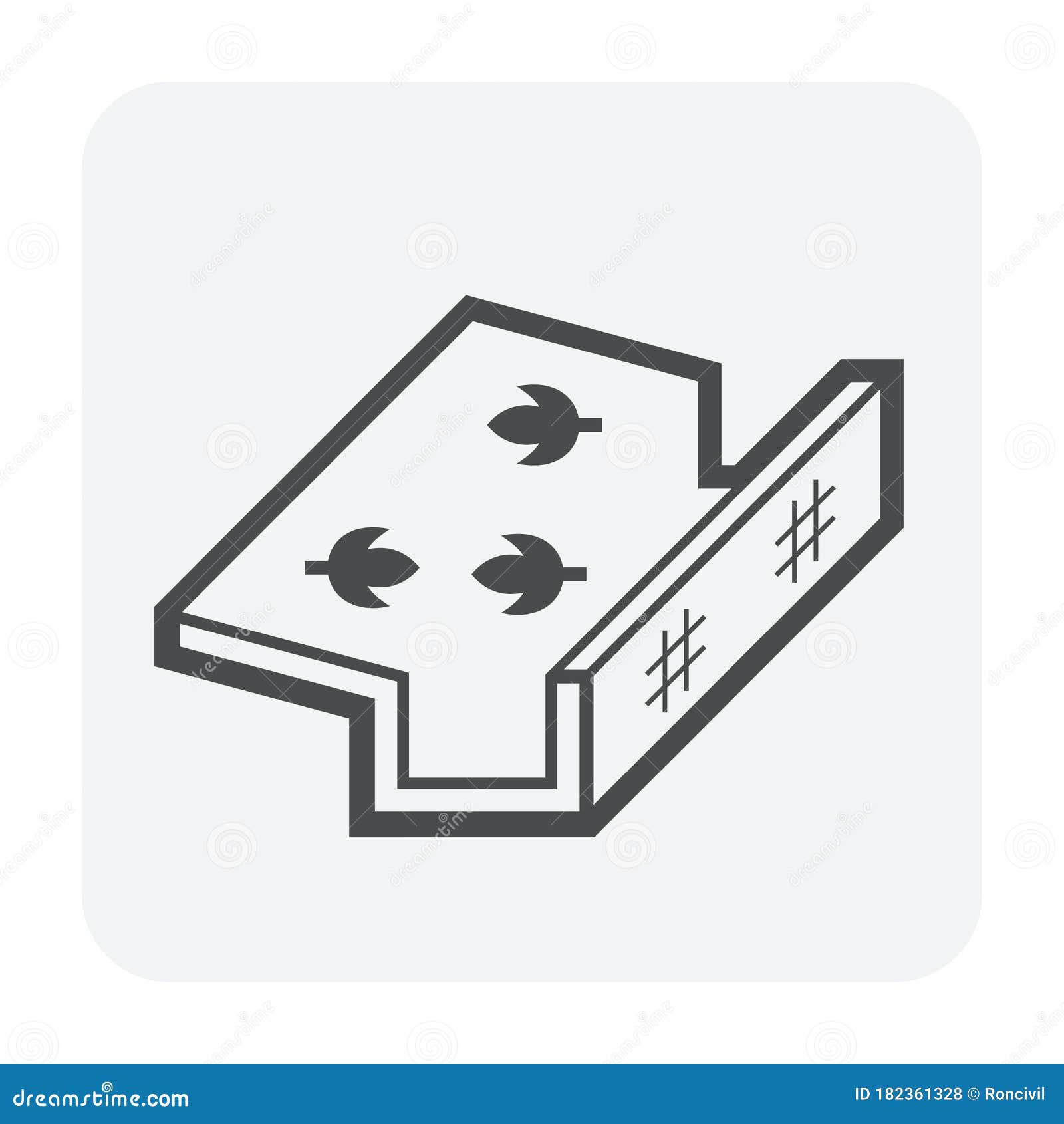 Gutter cleaning icon stock vector. Illustration of drainage - 182361328