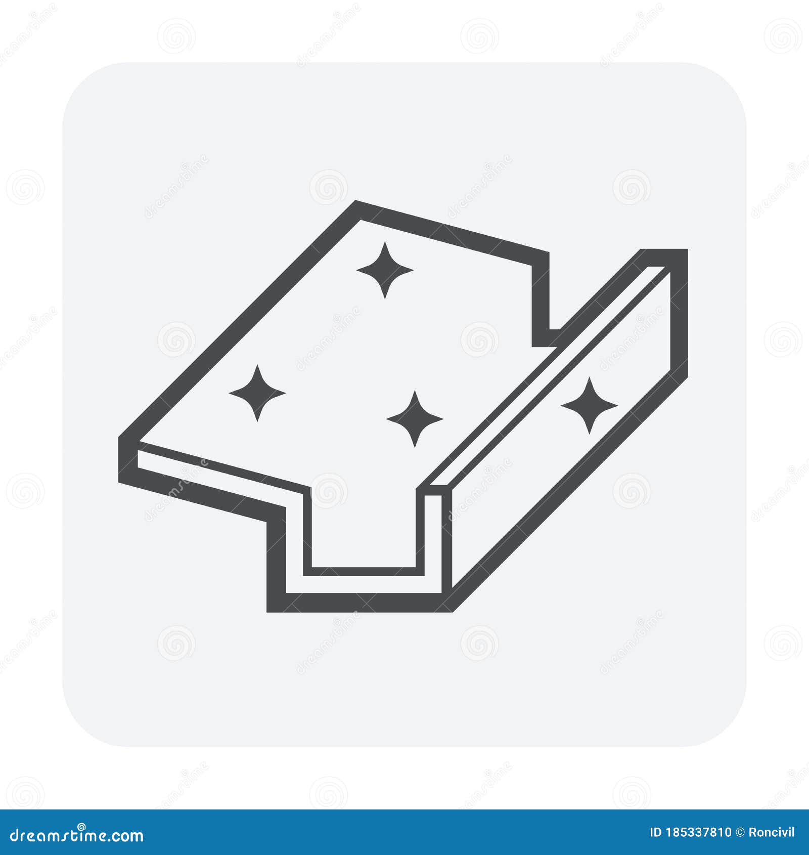 Gutter cleaning icon stock vector. Illustration of metal - 185337810