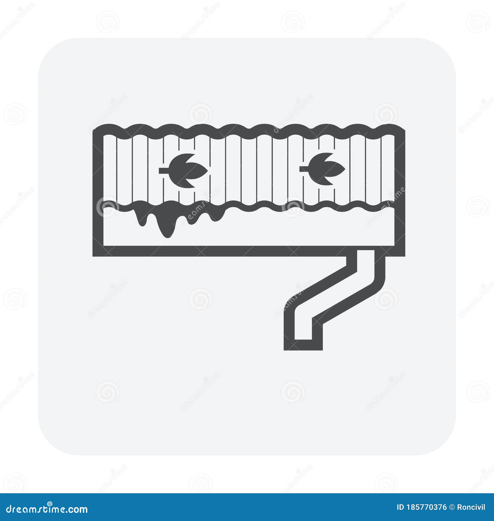 Gutter cleaning icon stock vector. Illustration of dirty - 185770376