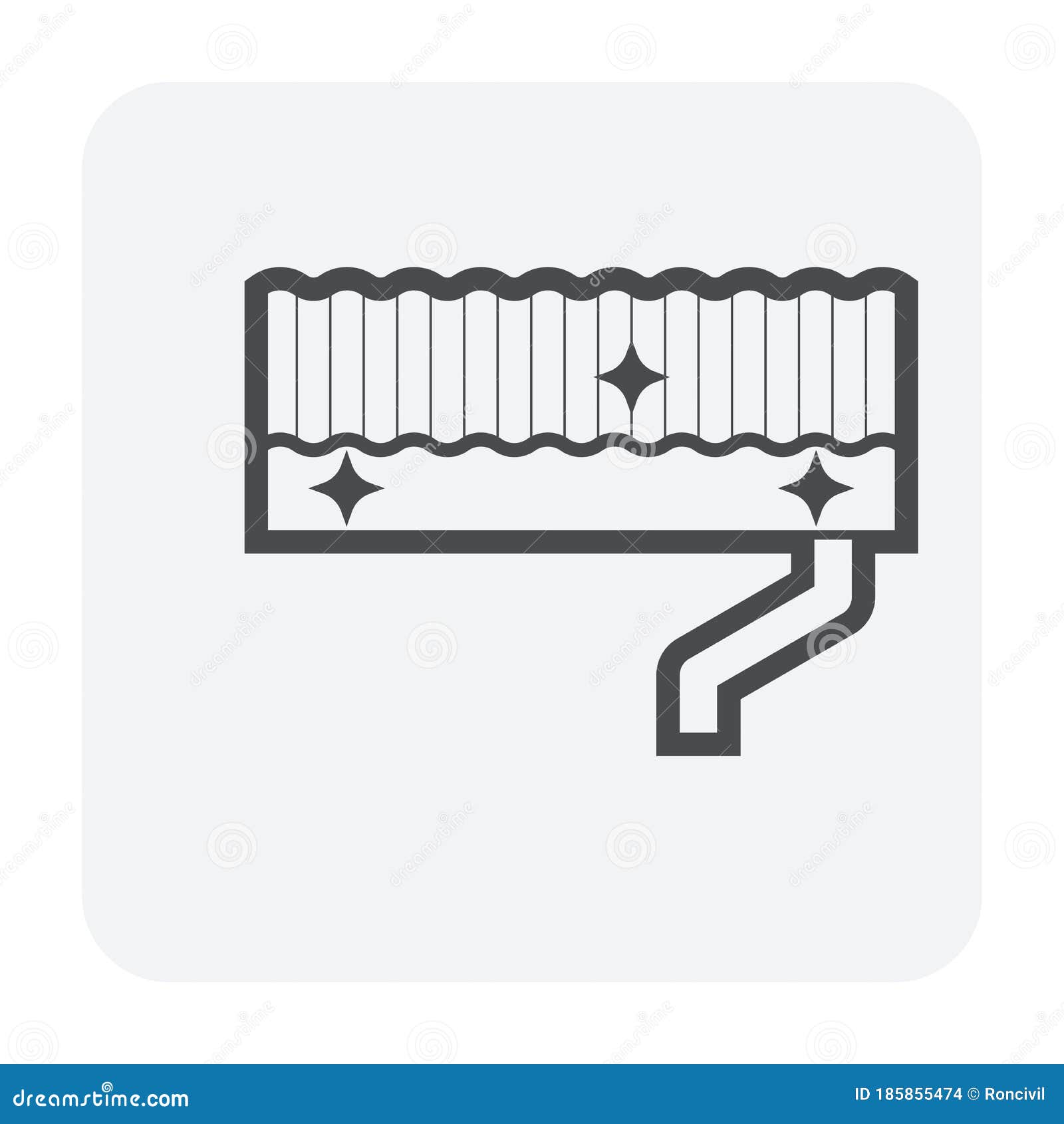 Gutter cleaning icon stock vector. Illustration of piping - 185855474