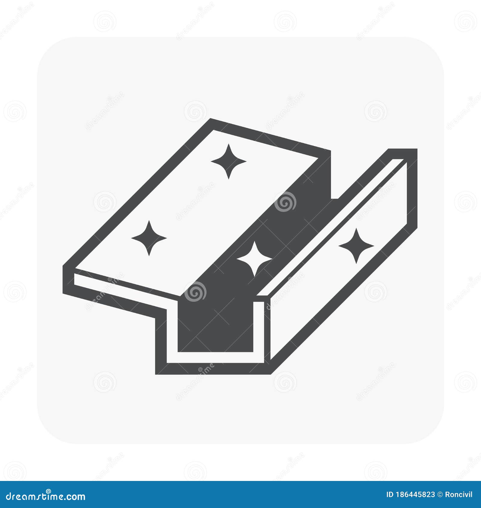 Gutter cleaning icon stock vector. Illustration of leaf - 186445823