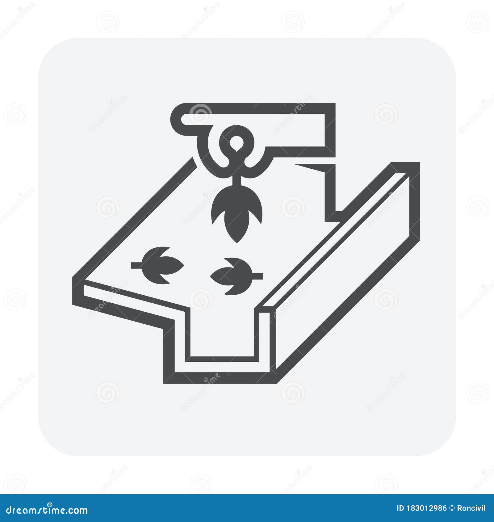 Gutter cleaning icon stock vector. Illustration of building - 183012986