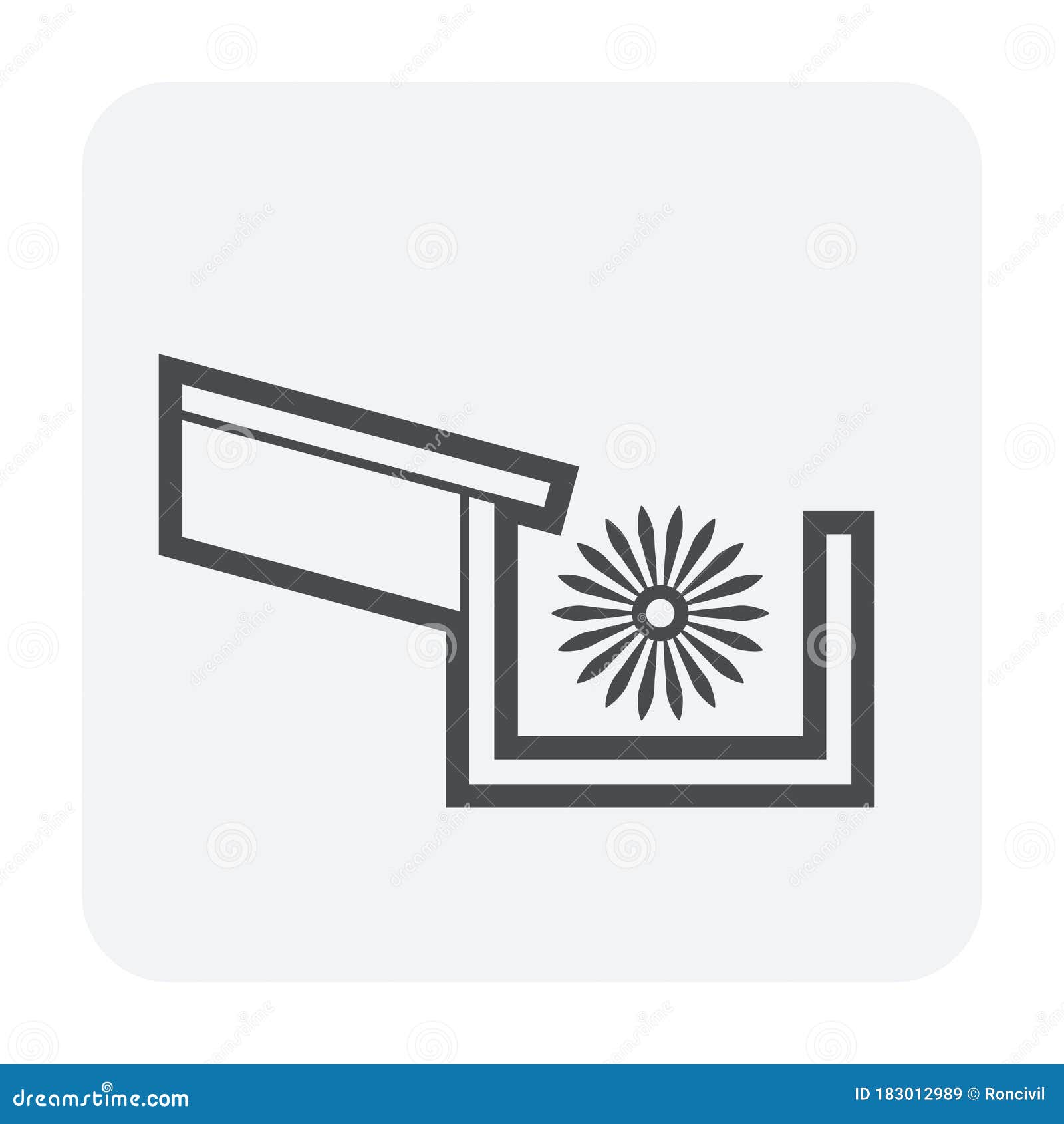 Gutter cleaning icon stock vector. Illustration of autumn - 183012989