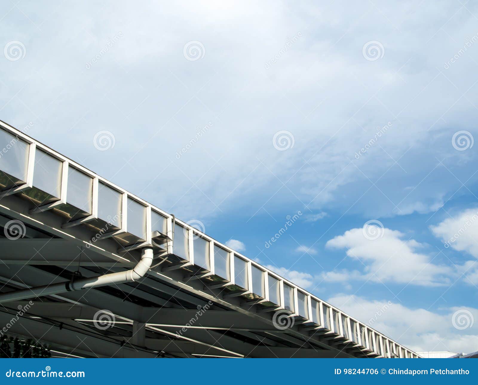 Roof gutter of factory stock photo. Image of home, metalwork - 98244706