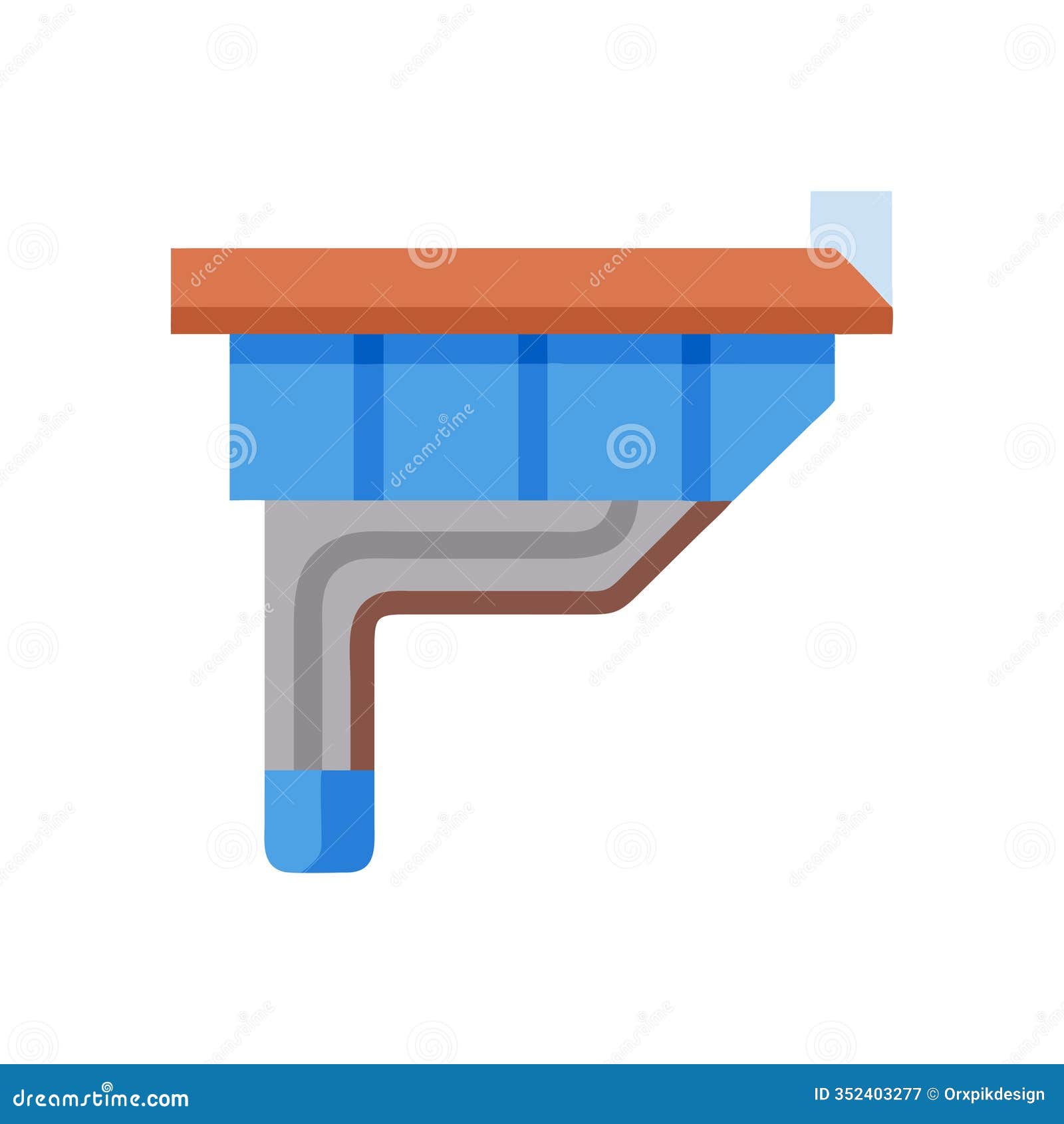 Roof Gutter Icon Cartoon Vector | CartoonDealer.com #99595773