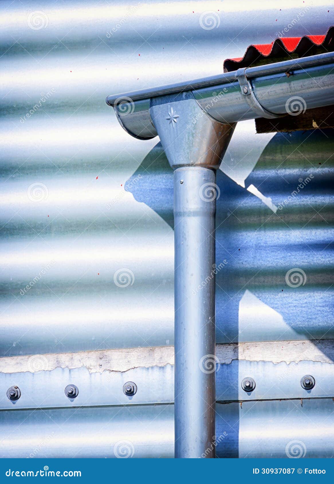 Roof gutter stock image. Image of contemporary, drip - 30937087