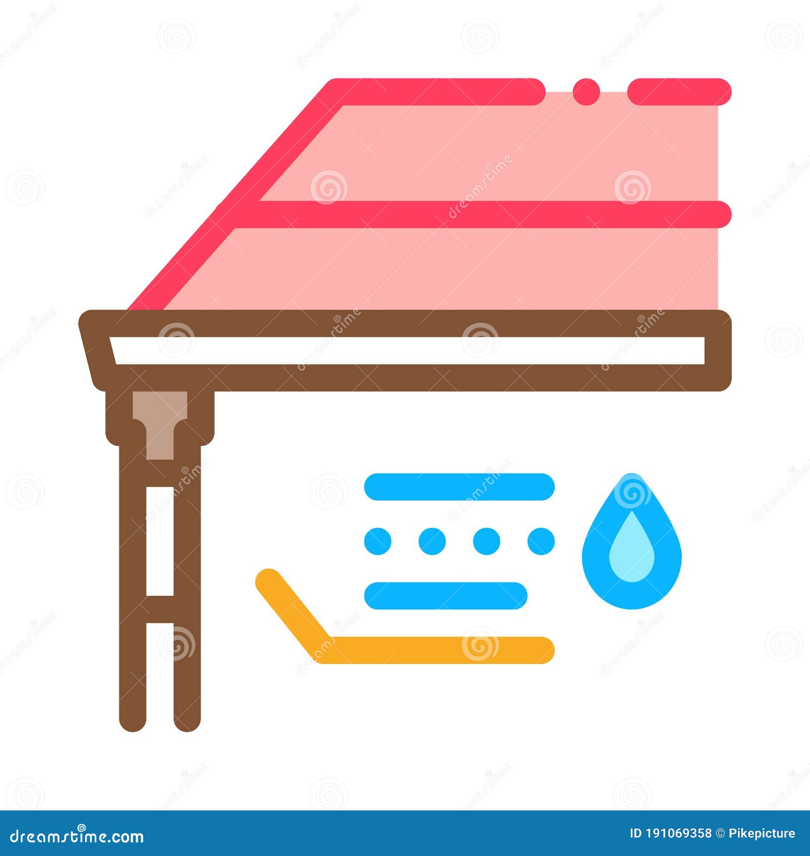 Roof Gutter System Icon Vector Outline Illustration Stock Vector ...