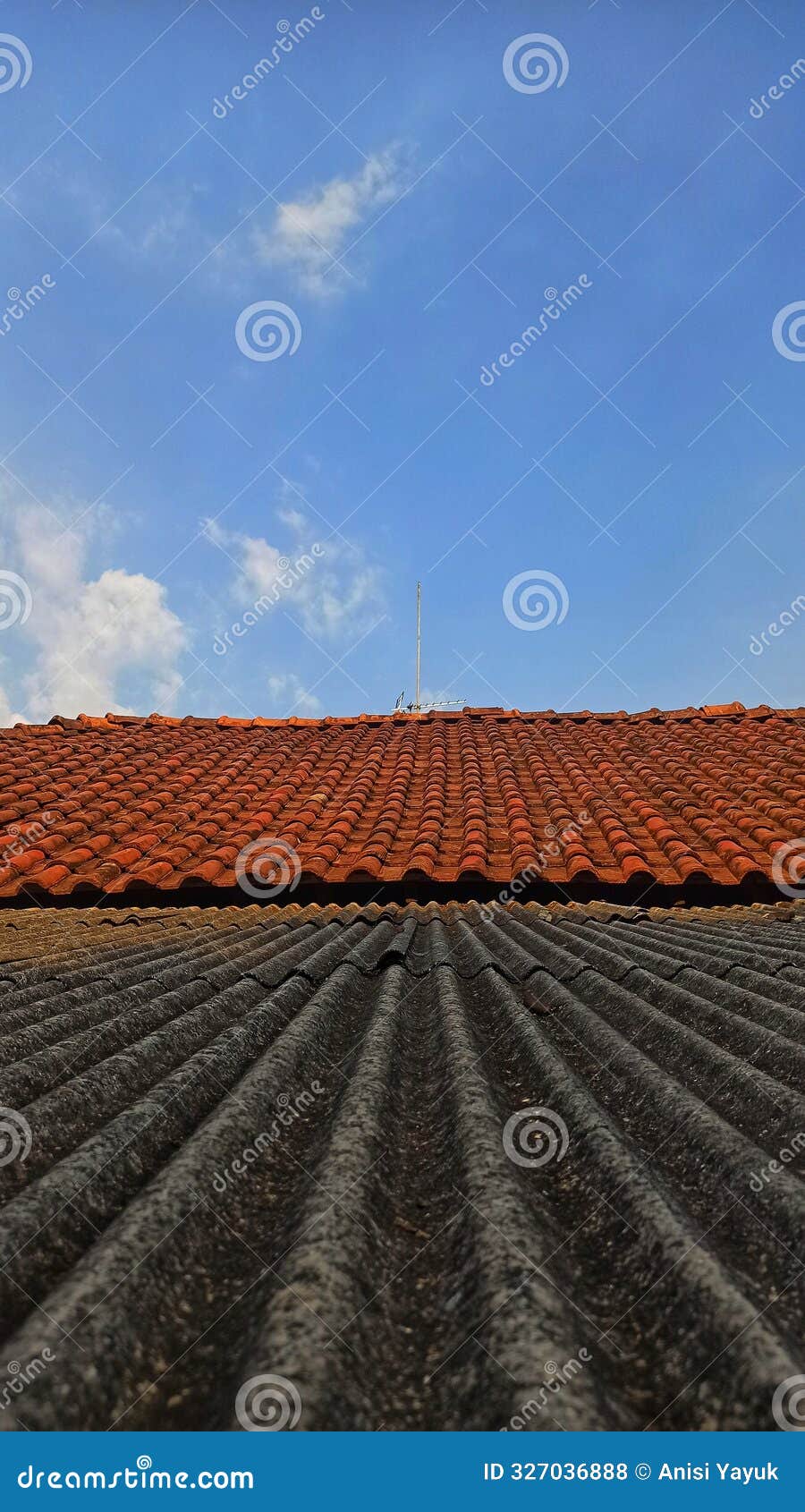 Roof. stock photo. Image of earth, rooftile, roof, house - 327036888