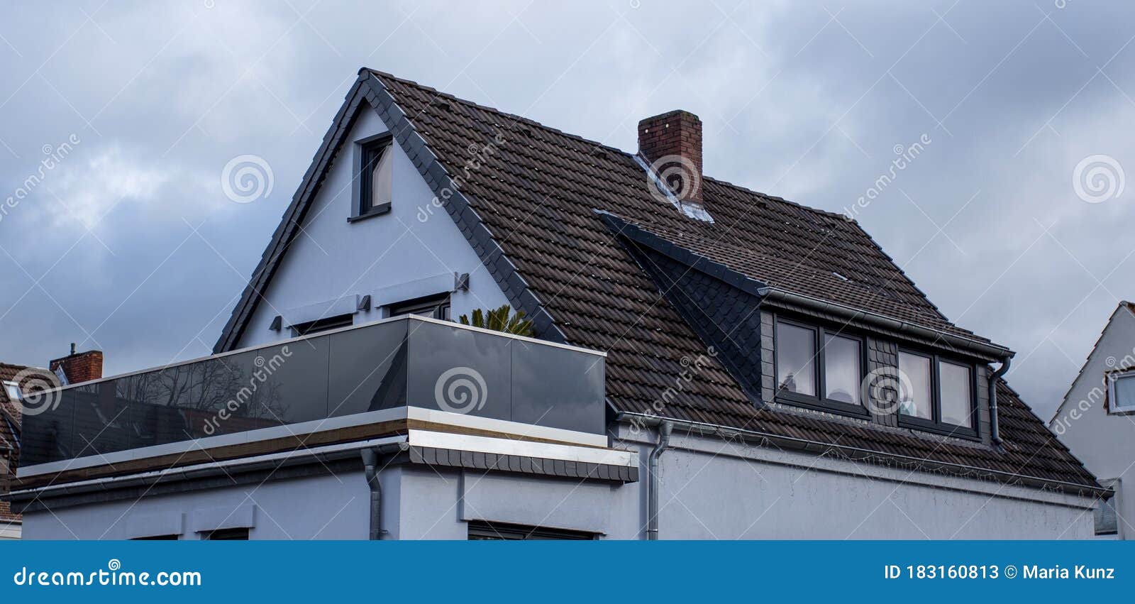 The Roof of the House with Nice Window Stock Image - Image of nice ...