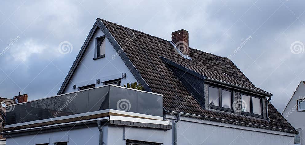 The Roof of the House with Nice Window Stock Image - Image of nice ...