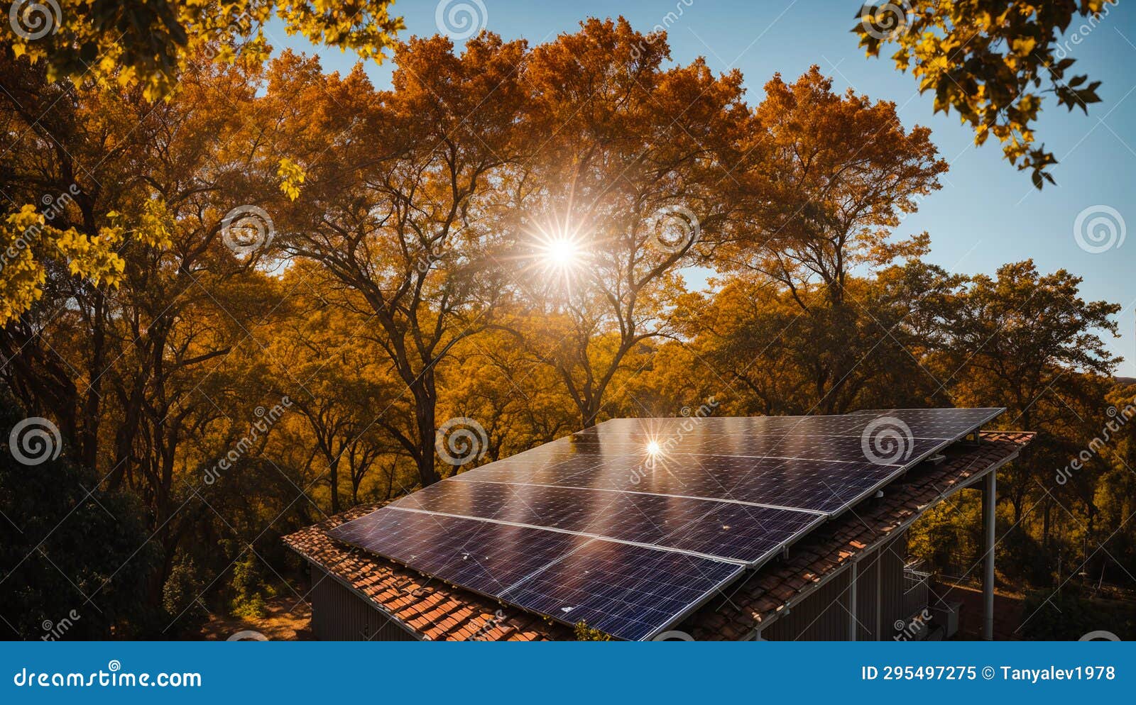 Roof of a House with Solar Panels Sunlight Power Stock Illustration - Illustration of generation ...