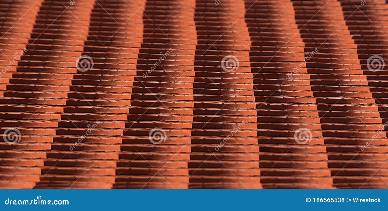 Roof with identical tiles stock photo. Image of roofing - 186565538