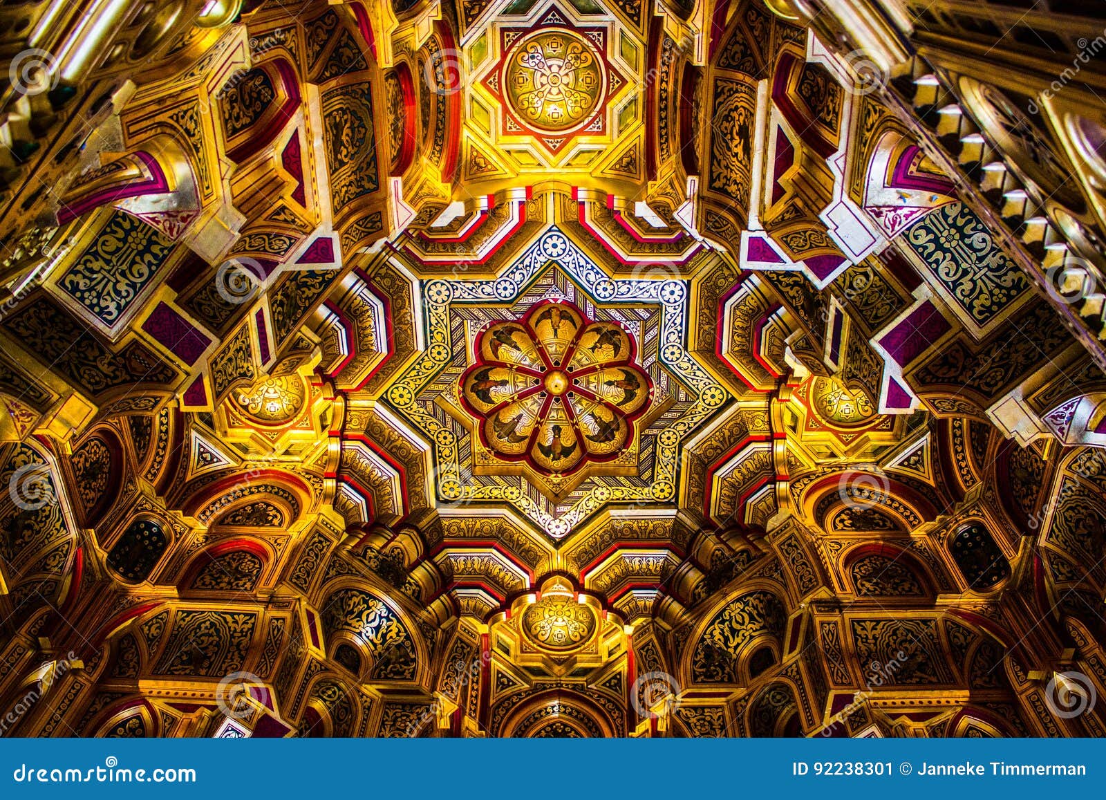 Roof inside Cardiff castle stock image. Image of star - 92238301