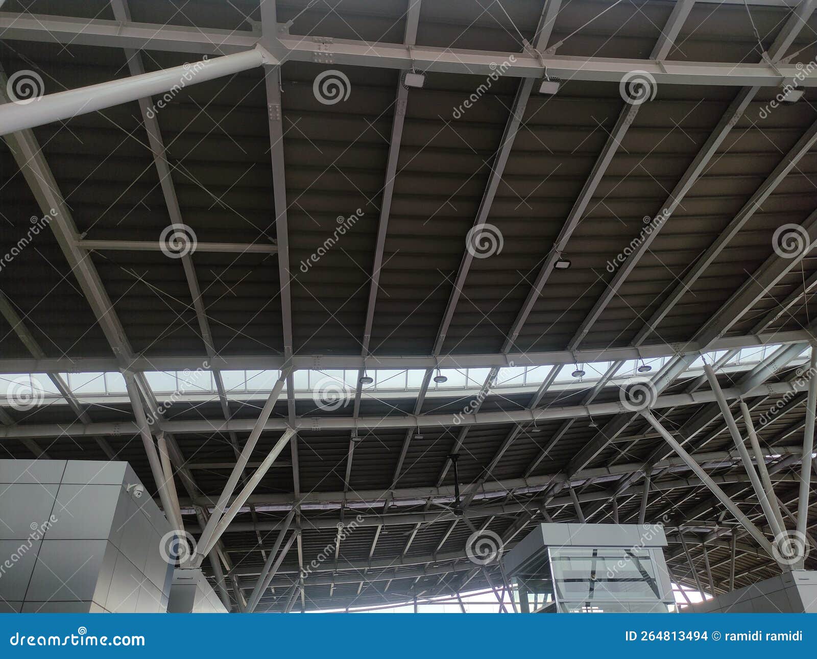 Roof Installation in Train Station Stock Photo - Image of roof, station ...