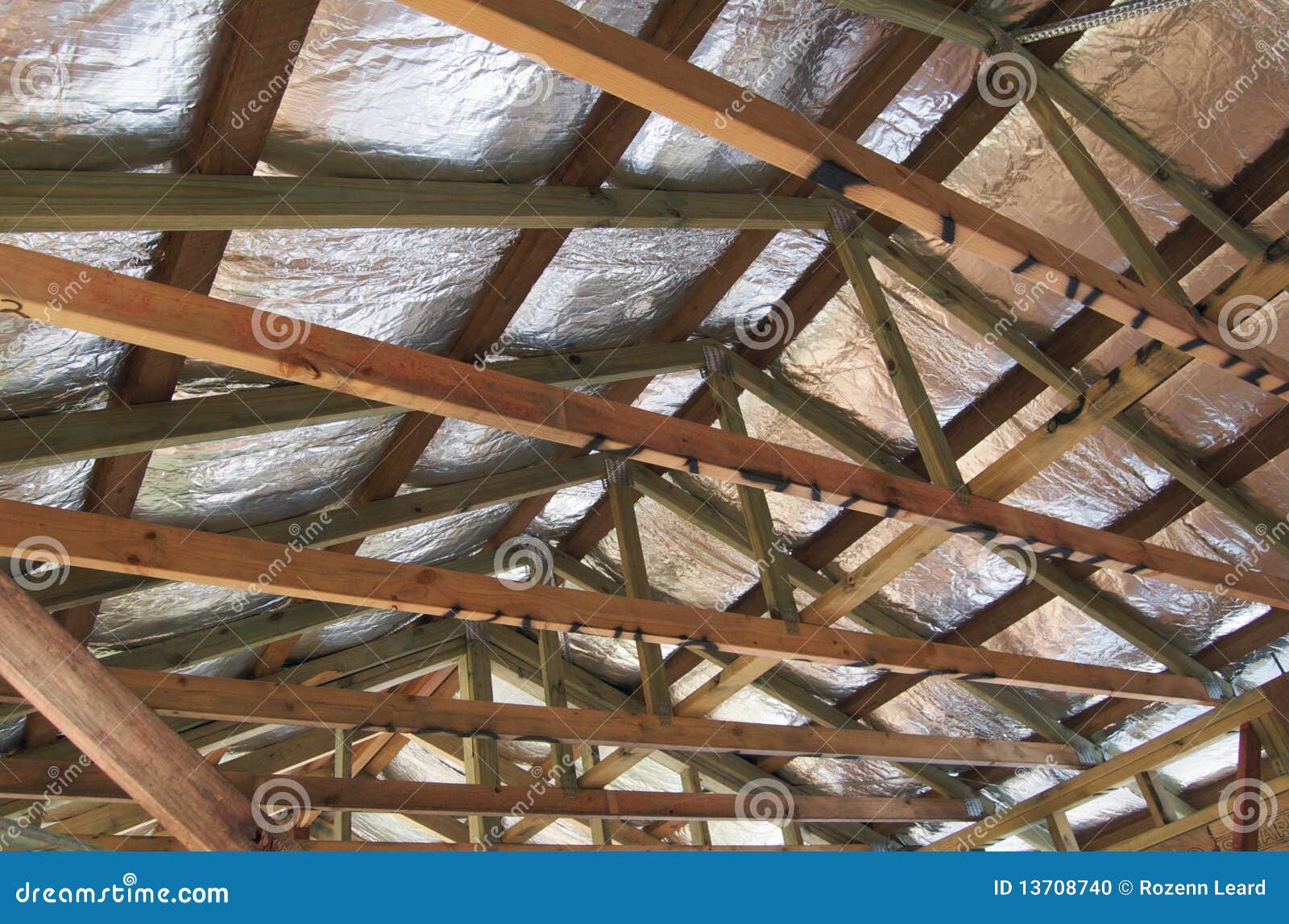 Roof insulation stock photo. Image of rockwool, glasswool - 13708740