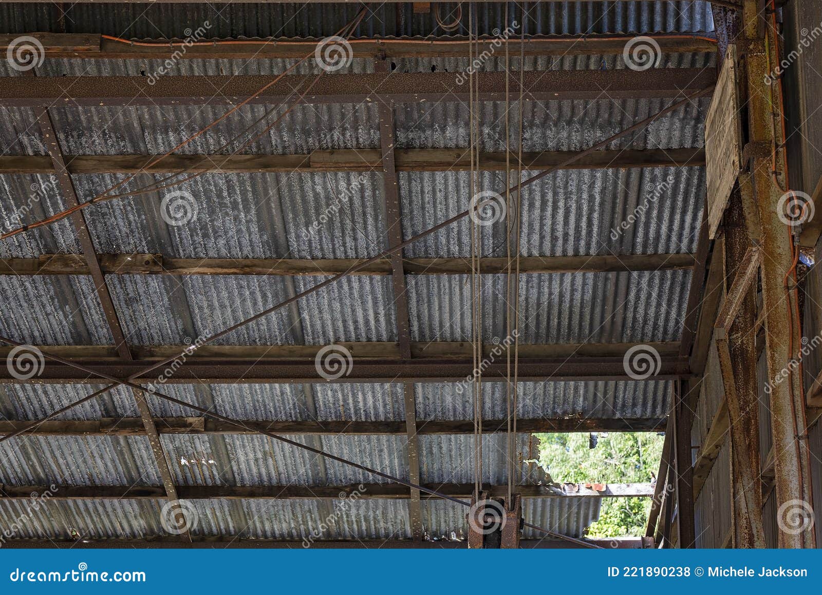 Roof Interior of Rusting Old Country Shed Stock Photo - Image of brown ...