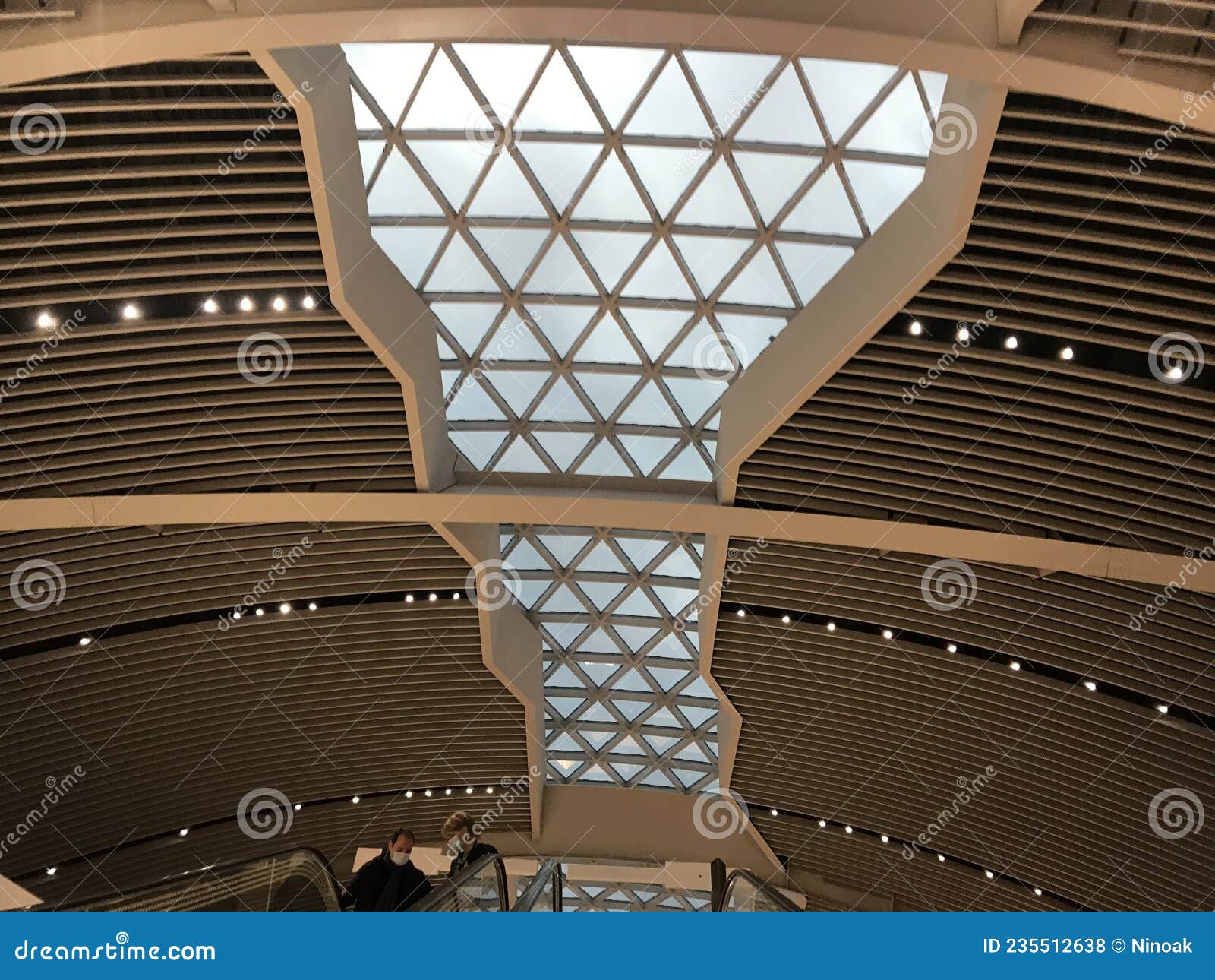 Roof at Leonardo Da Vinci Airport in Rome with Triangle Elements ...