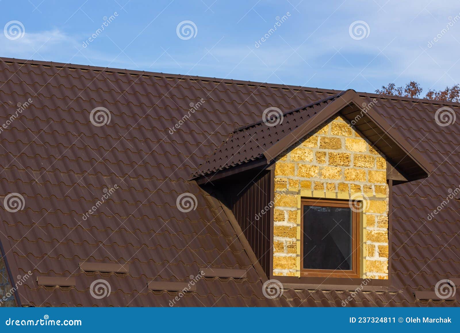 Roof Metal Sheets. Modern Types of Roofing Materials Stock Image ...