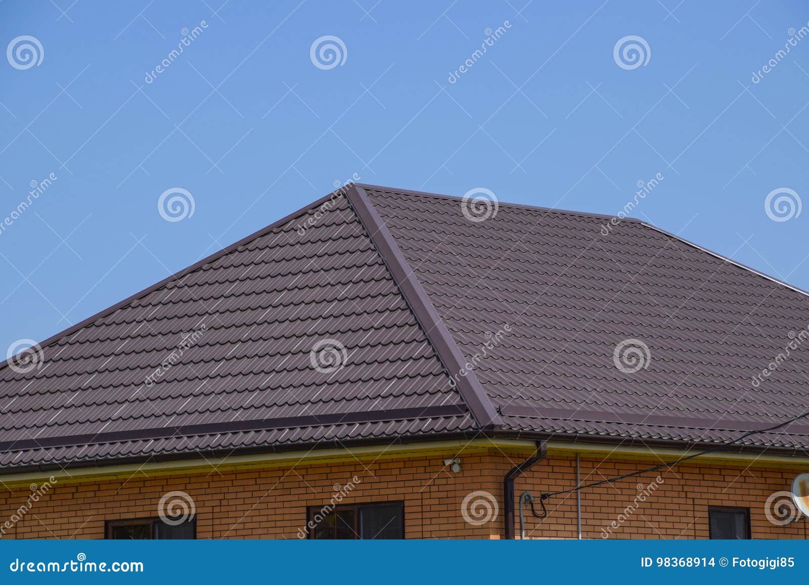 Roof metal sheets stock photo. Image of pattern, slate - 98368914