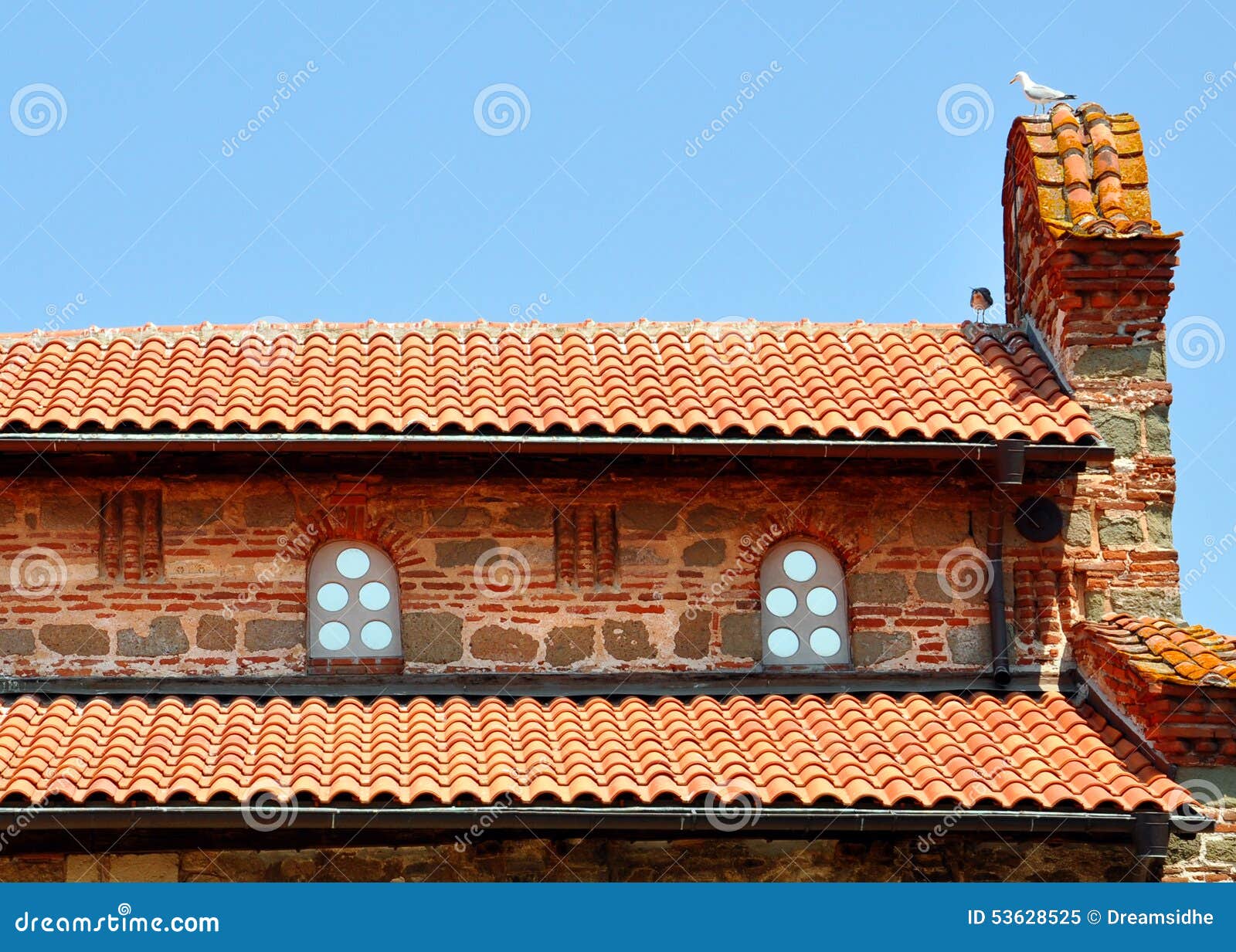 Roof of old building stock image. Image of building, heritage - 53628525