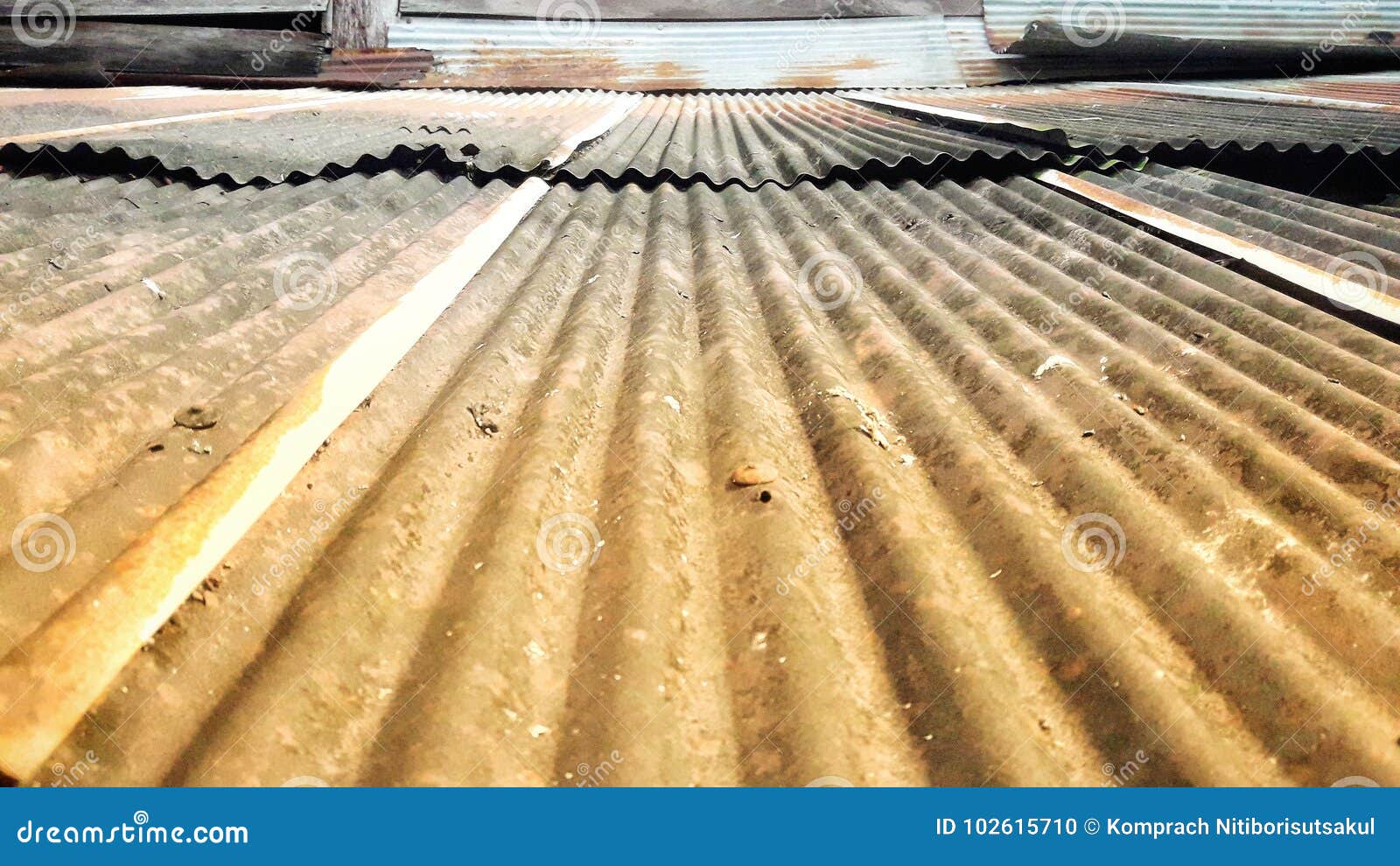 Roof stock photo. Image of dirty, zinc, roof, vintage - 102615710
