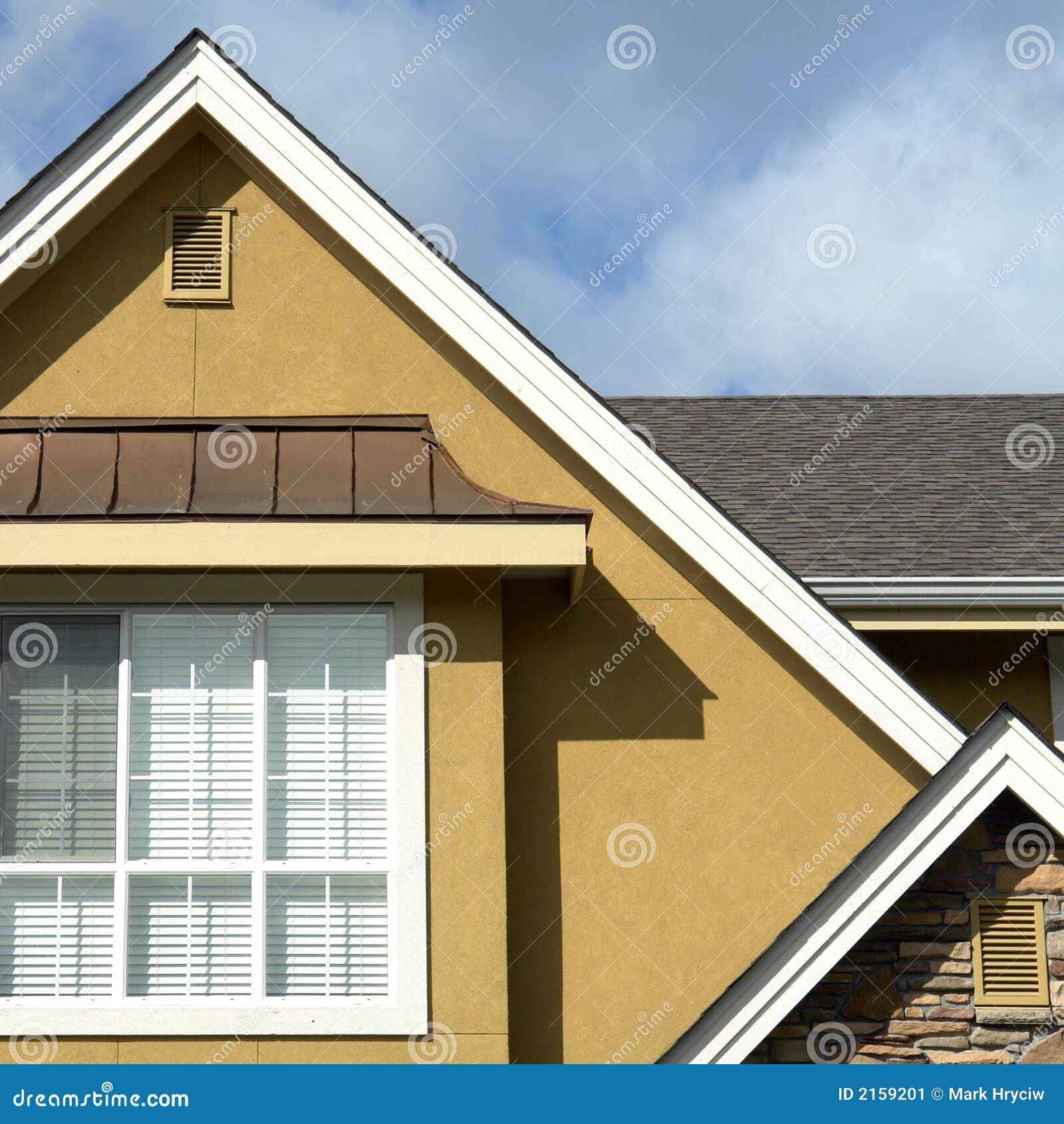 Roof Peaks stock image. Image of wealth, stucco, siding - 2159201