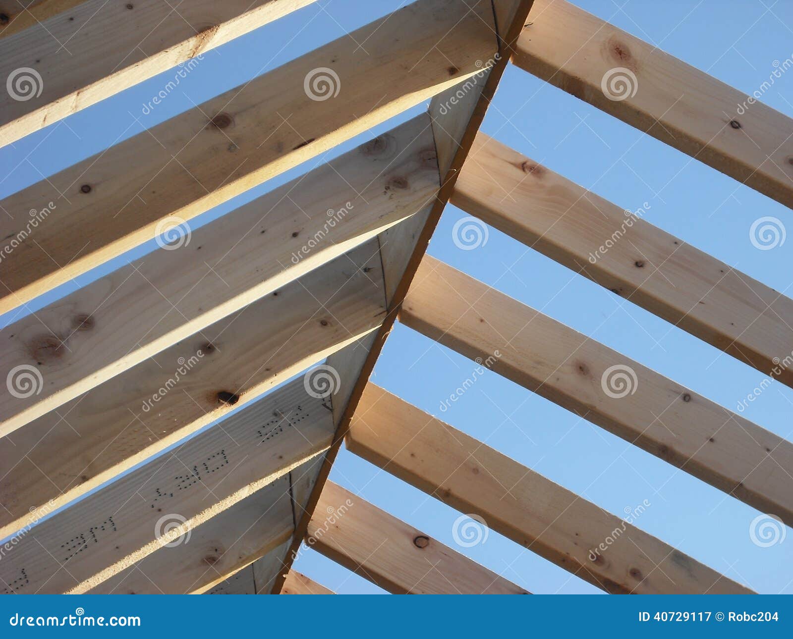Roof Rafters stock image. Image of shore, nails, assembly - 40729117