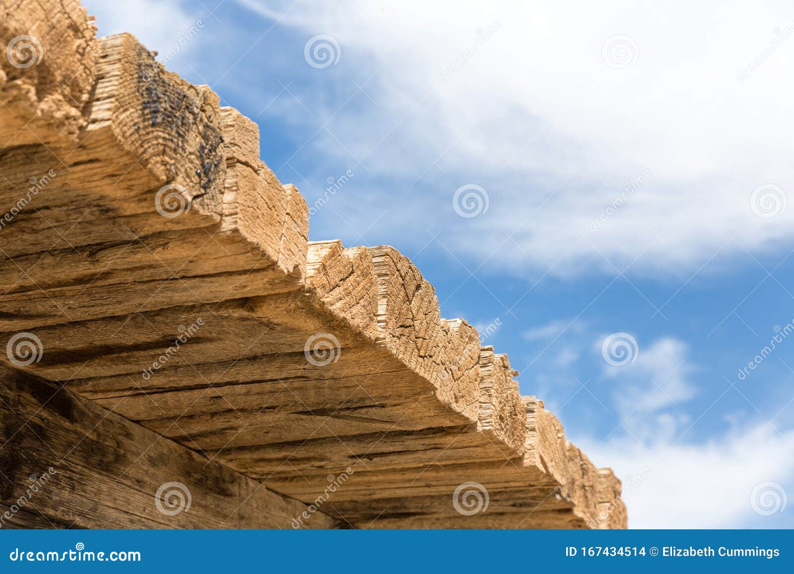 Roof of Rail Road Ties Wood Texture Structure Stock Photo - Image of ...