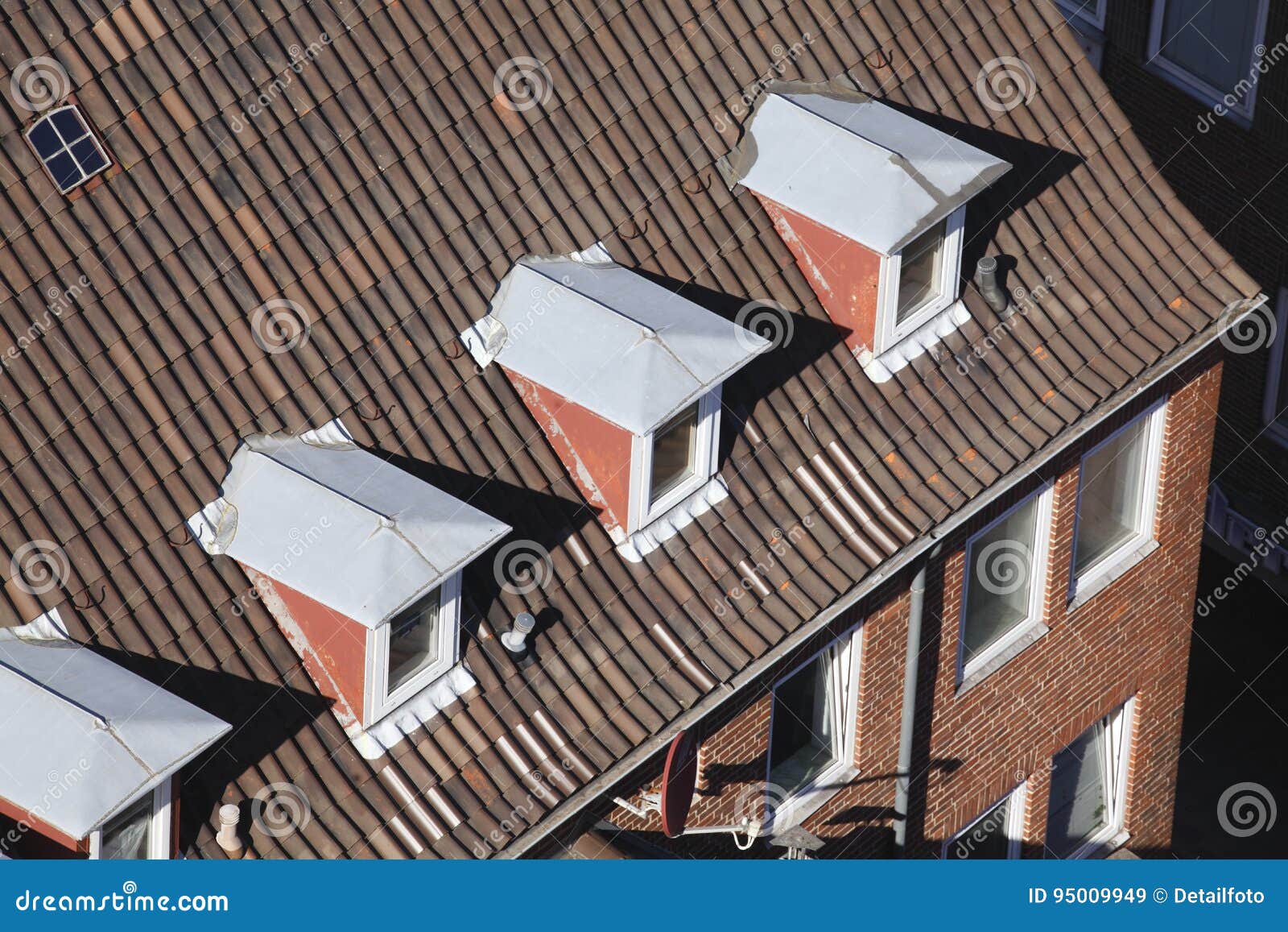 Roof, roof windows stock image. Image of architecture - 95009949