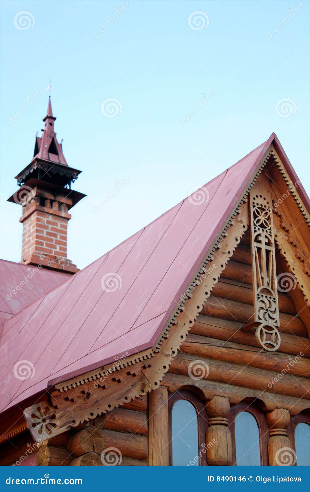 Roof of Russian Ethnic Home Stock Photo - Image of building, pattern ...