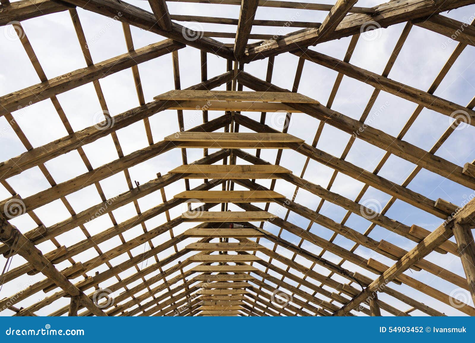 Roof skeleton stock photo. Image of home, roof, perspective - 54903452