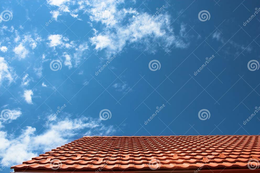 Roof and sky stock image. Image of build, blue, roof, town - 5853769