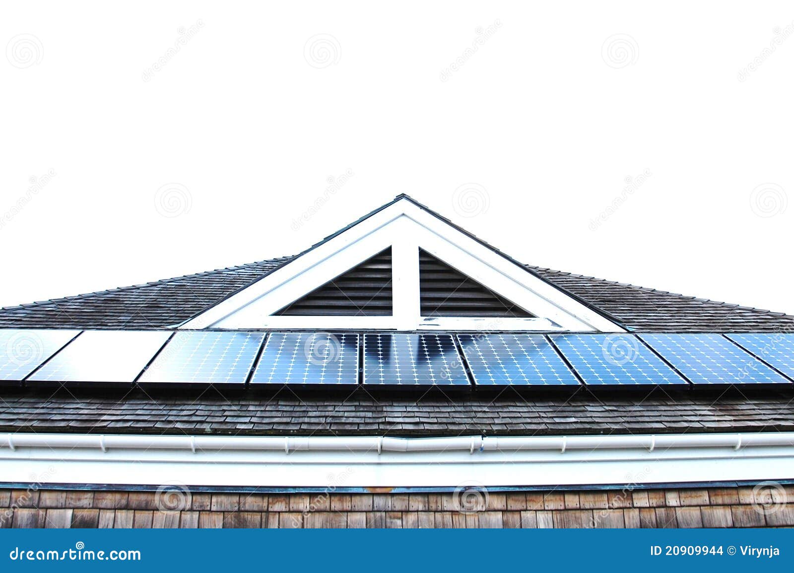 Roof with Solar Panels Fragment Stock Photo - Image of climate, green ...