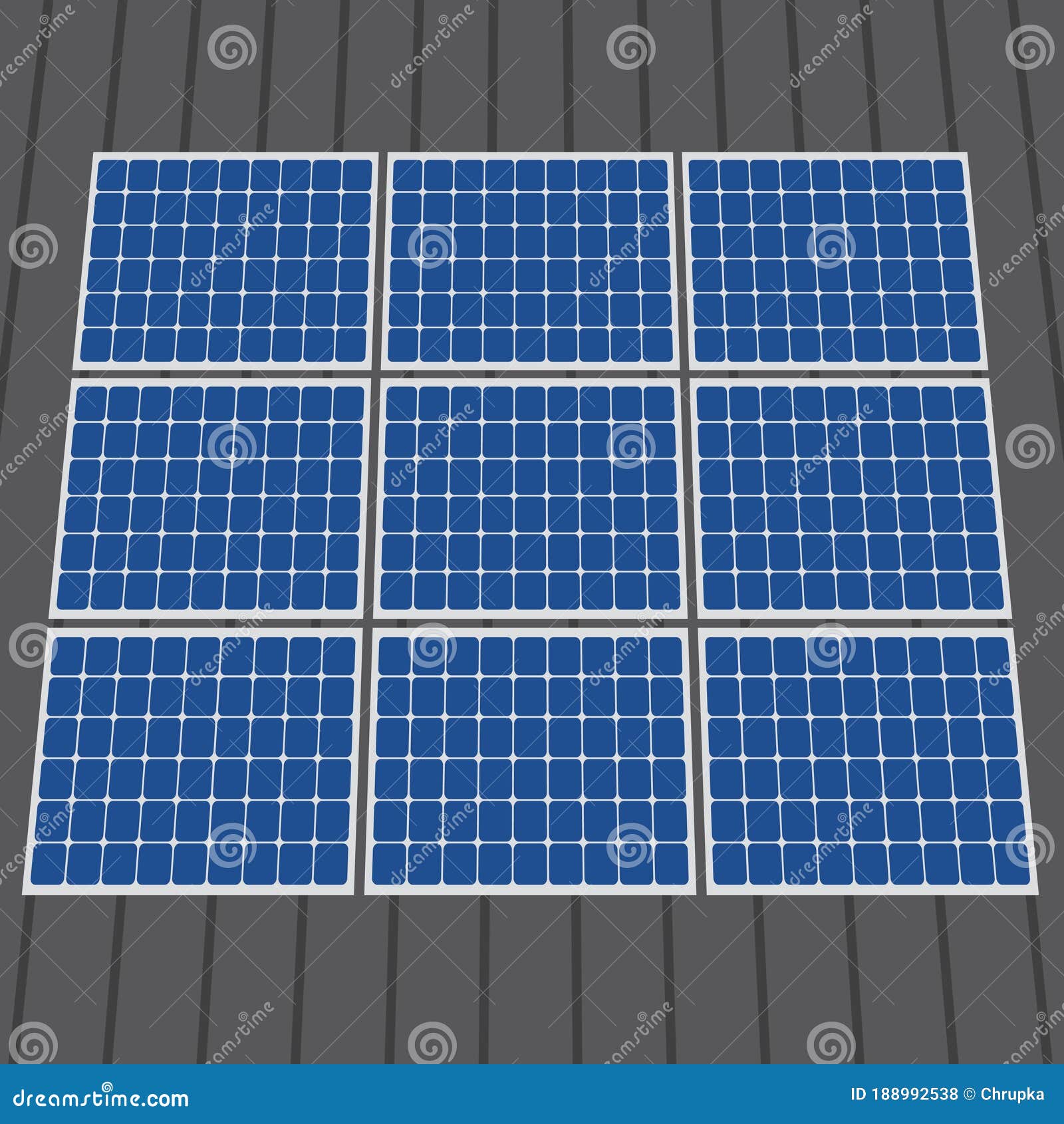 Roof with solar panels stock vector. Illustration of alternative ...