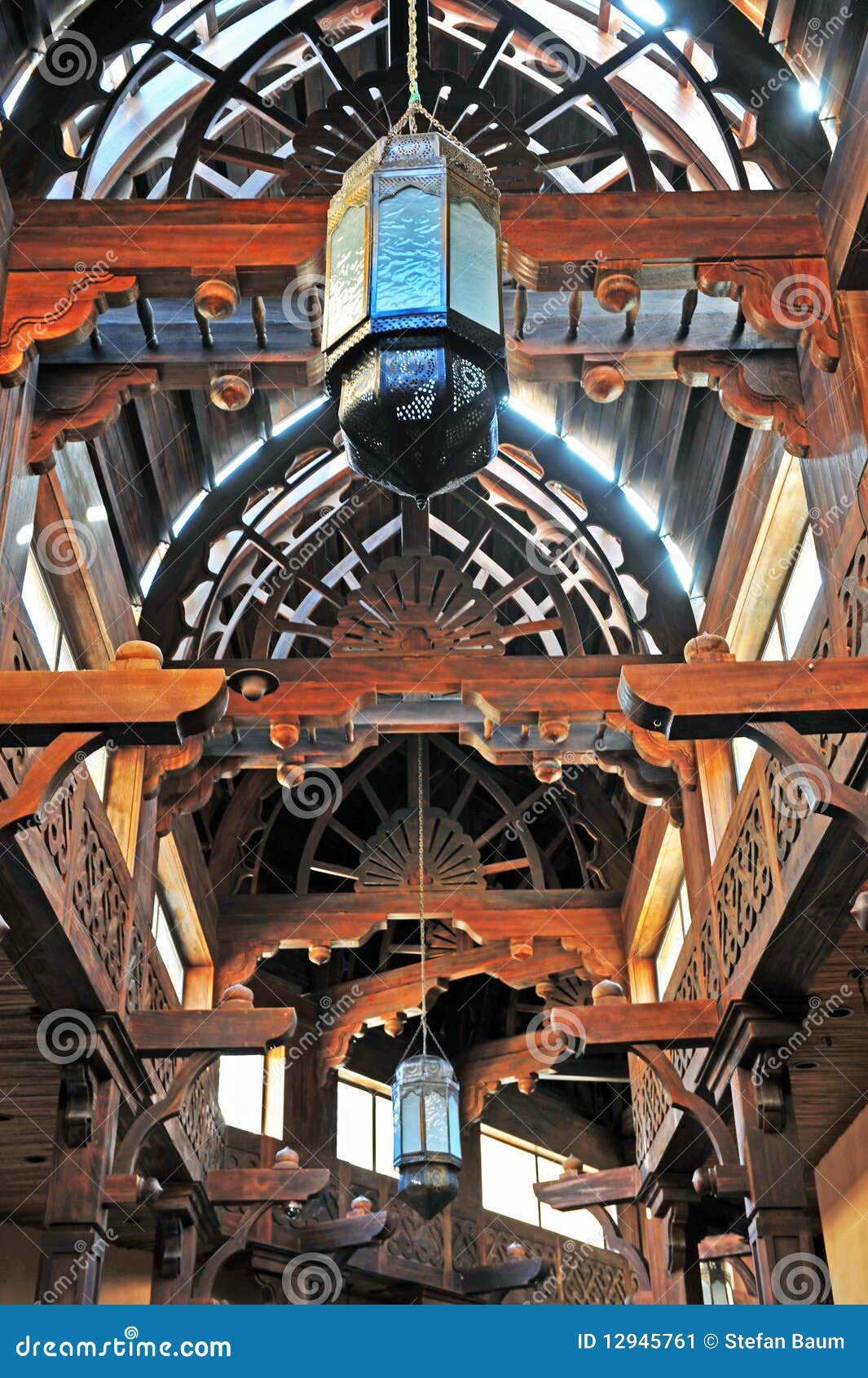 Roof of the Souk stock image. Image of wood, market, architecture ...