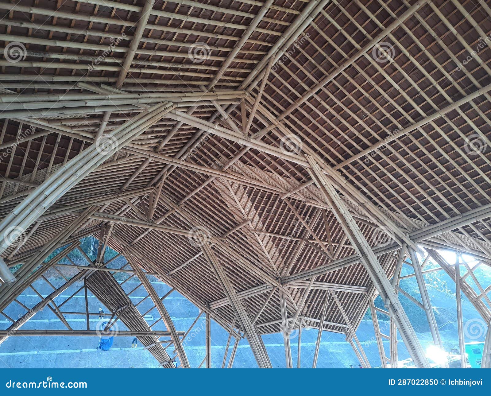 Roof Structure of Bamboo stock photo. Image of roof - 287022850