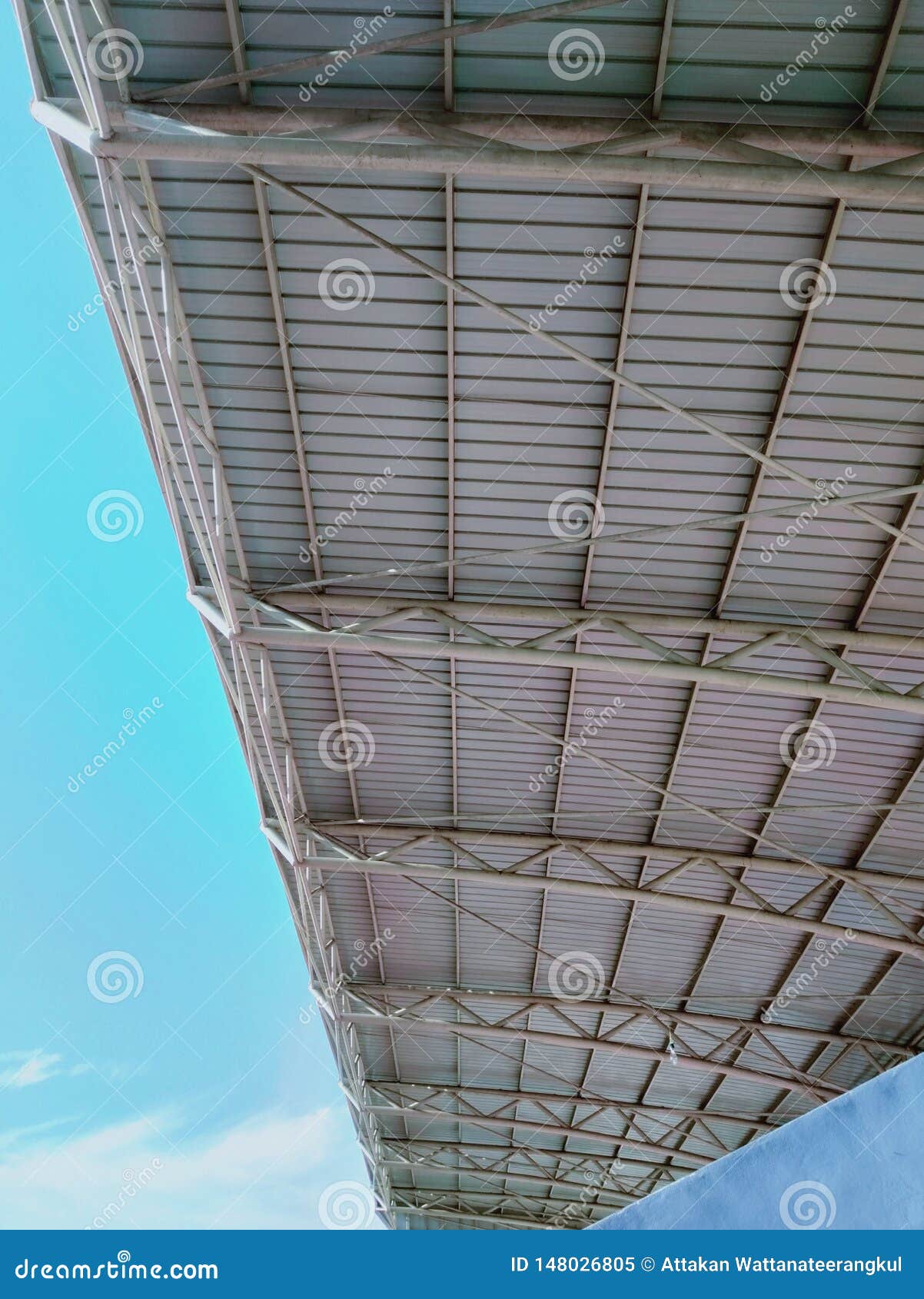 Roof structure stock image. Image of sunny, roof, iron - 148026805