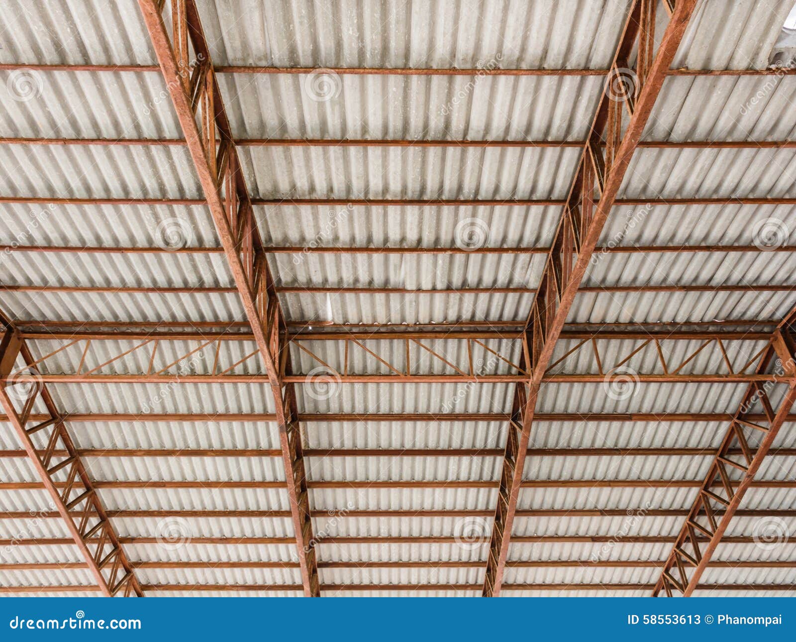 The Roof Structure Workshop Stock Image - Image of light, business ...