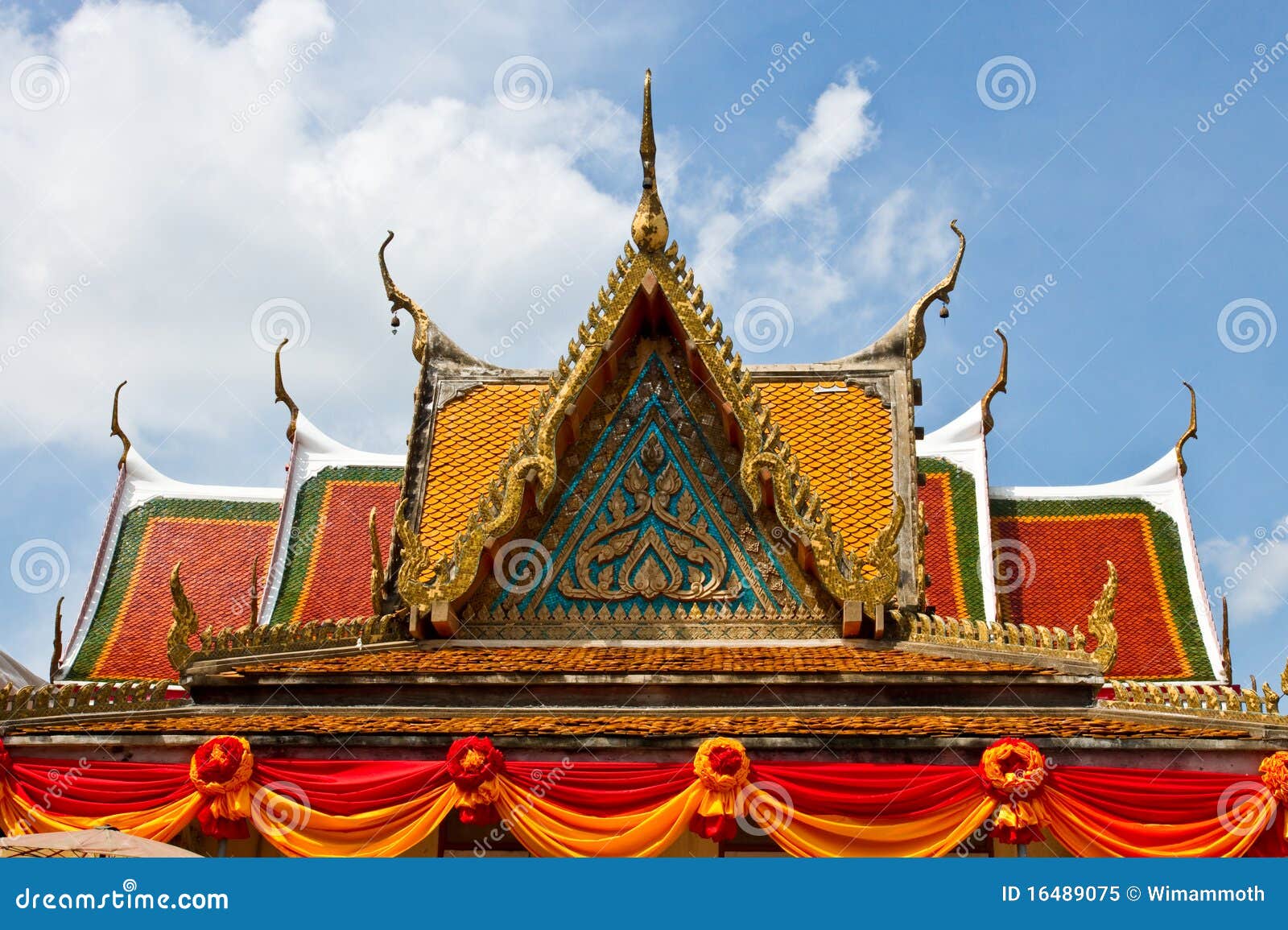 Roof of the temple stock image. Image of religious, religion - 16489075