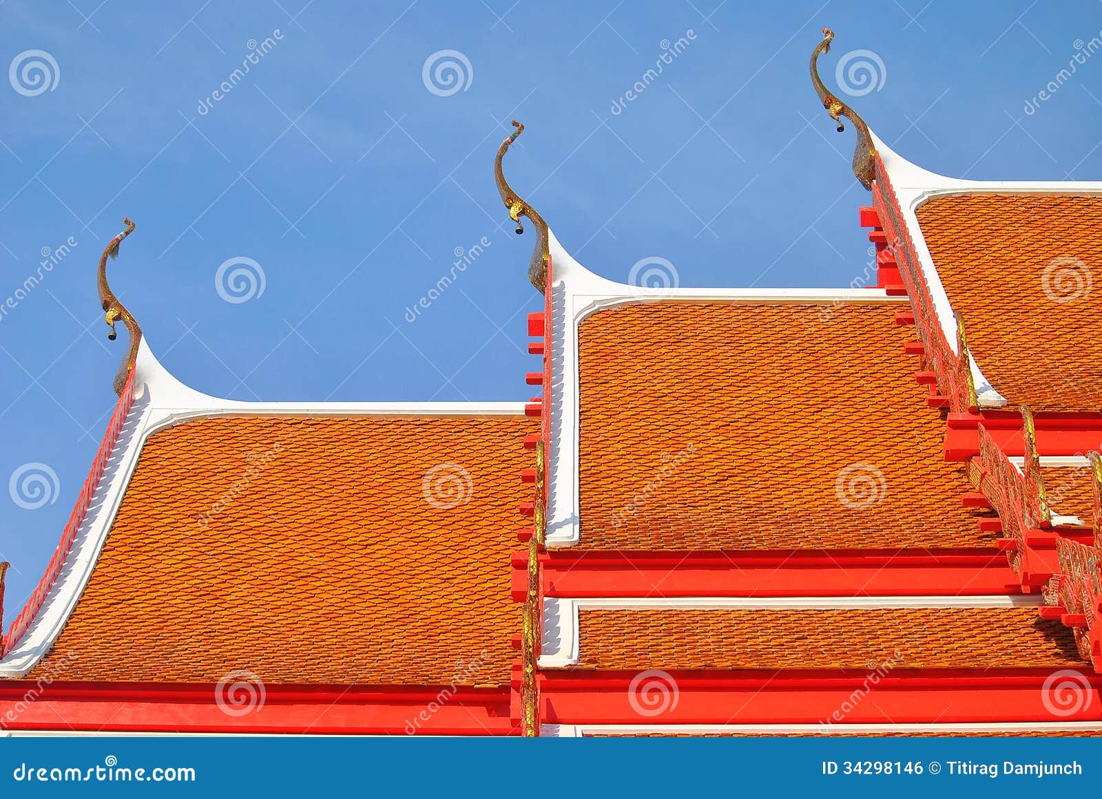 The roof of temple stock photo. Image of architecture - 34298146