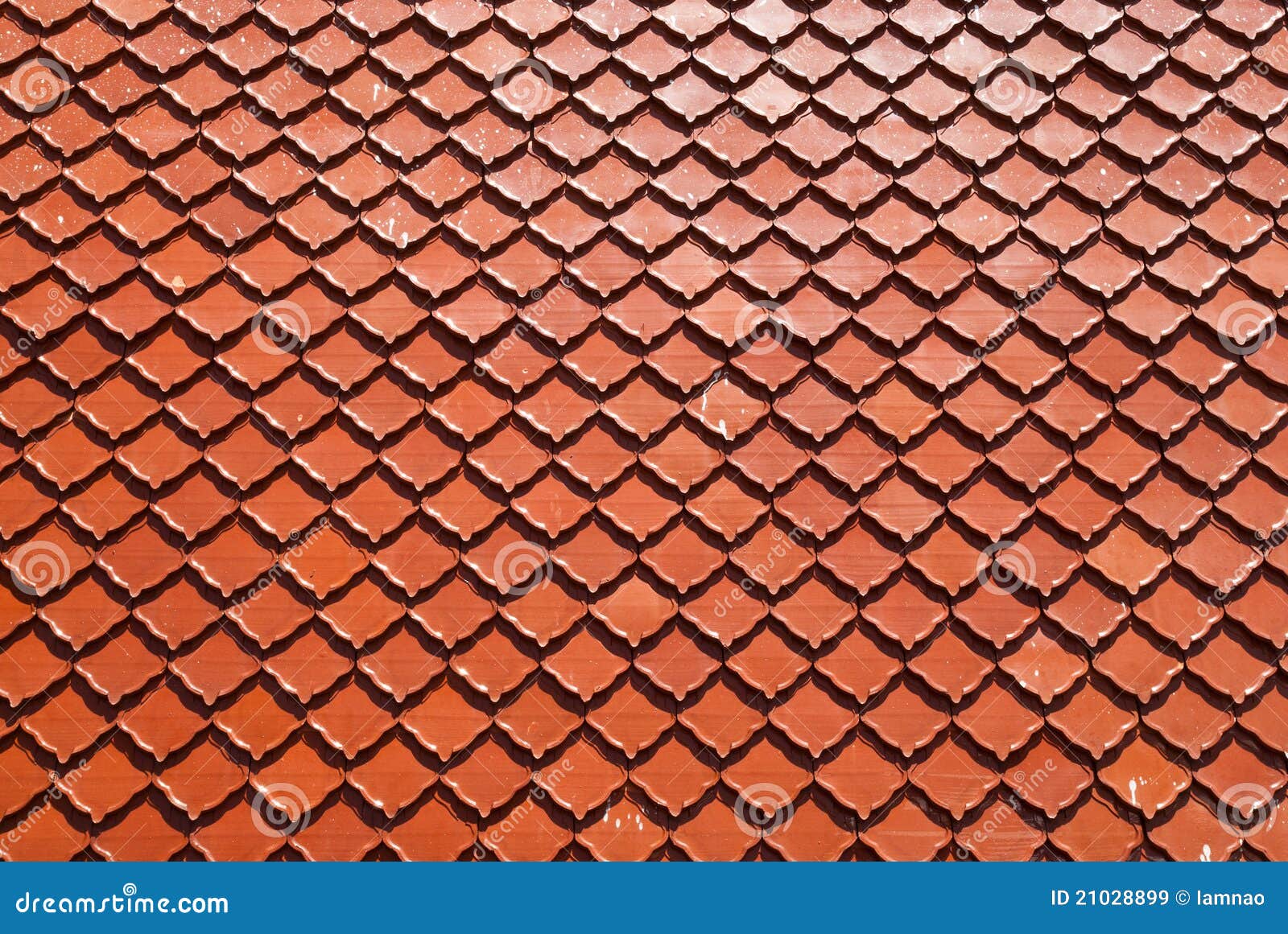Roof of Temple Made by Earthenware Stock Image - Image of tile, stucco ...