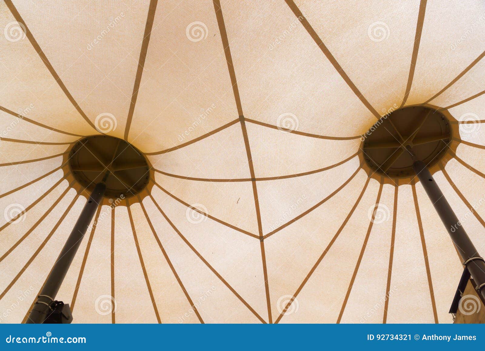 The Roof of a Tent Internal. Stock Image - Image of covering, inside ...