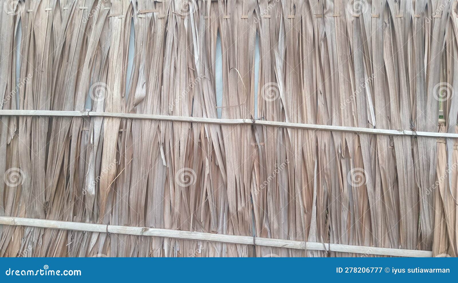 Roof of thatch leaves stock image. Image of handycrafts - 278206777