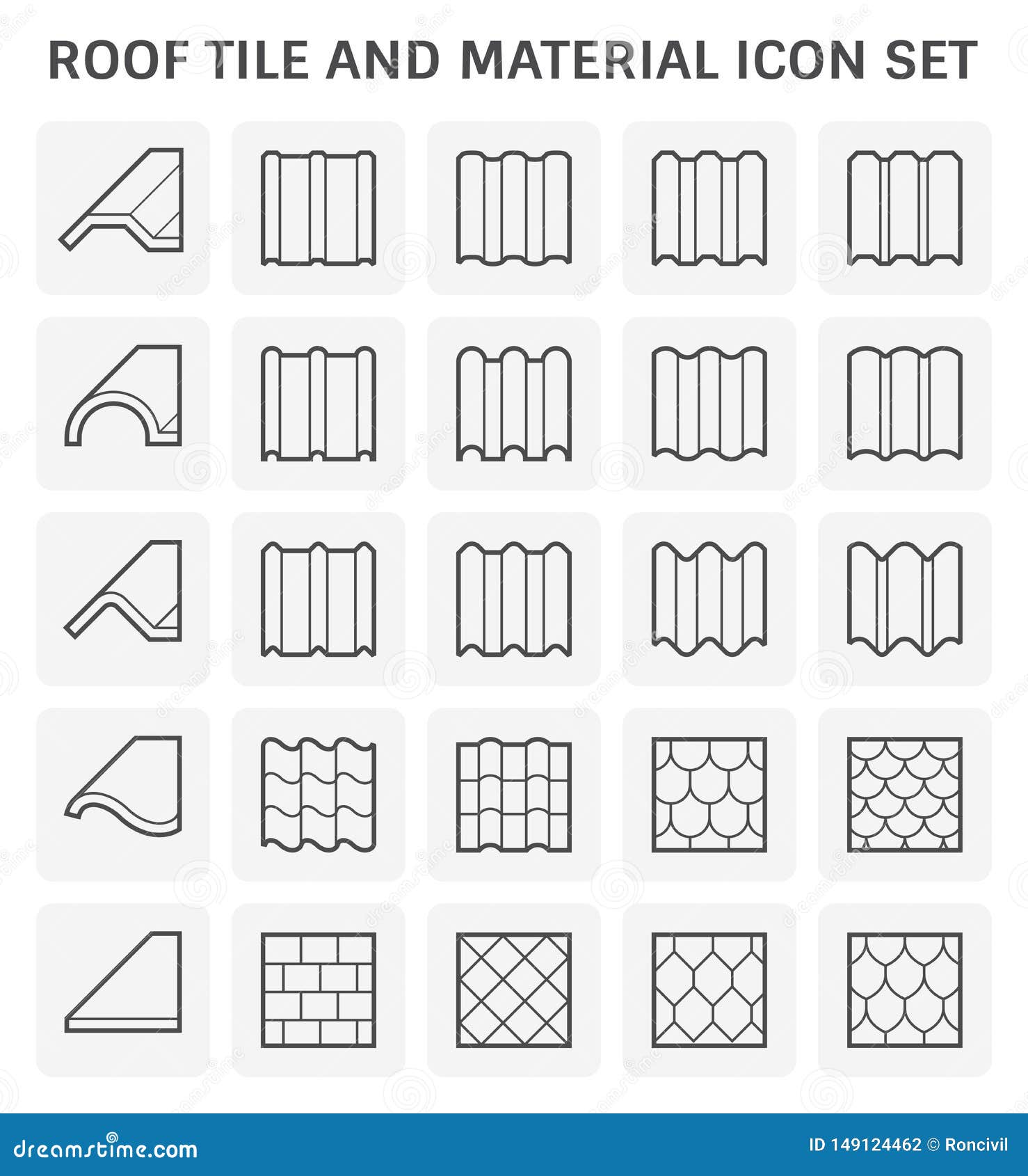 Roof tile icon stock vector. Illustration of clay, fiberglass - 149124462