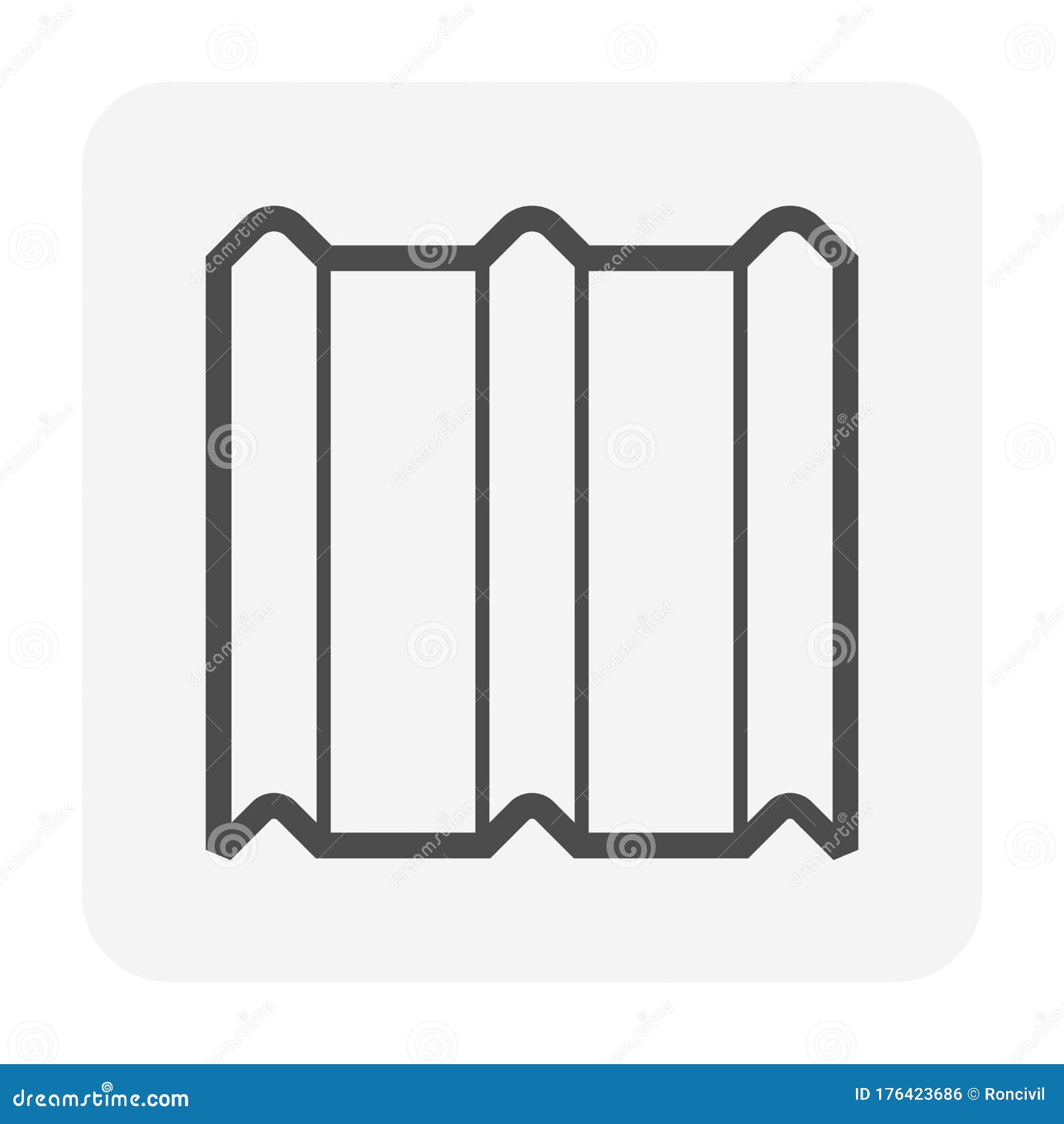 Roof tile icon stock vector. Illustration of building - 176423686