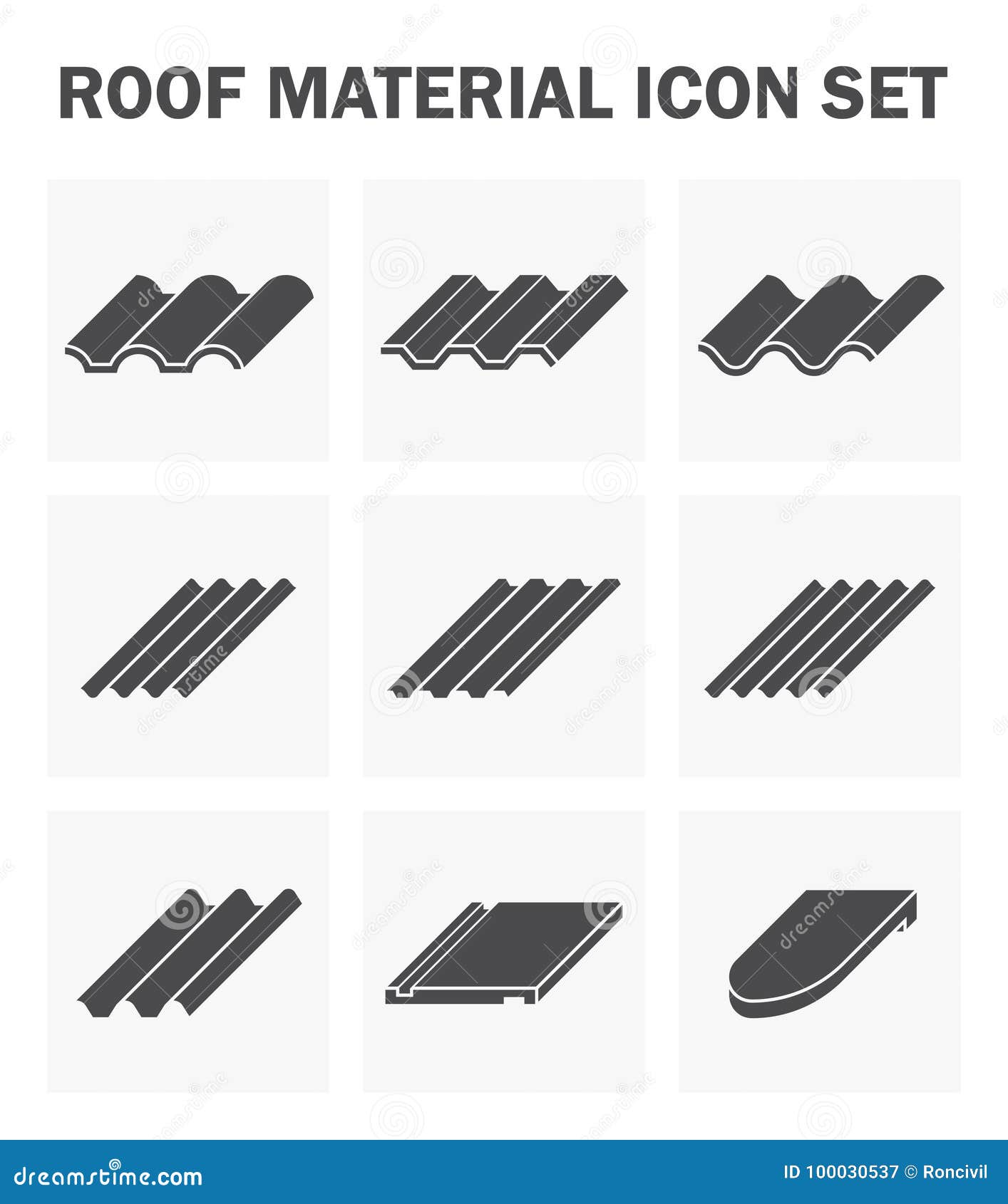 Roof tile icon stock vector. Illustration of home, plate - 100030537