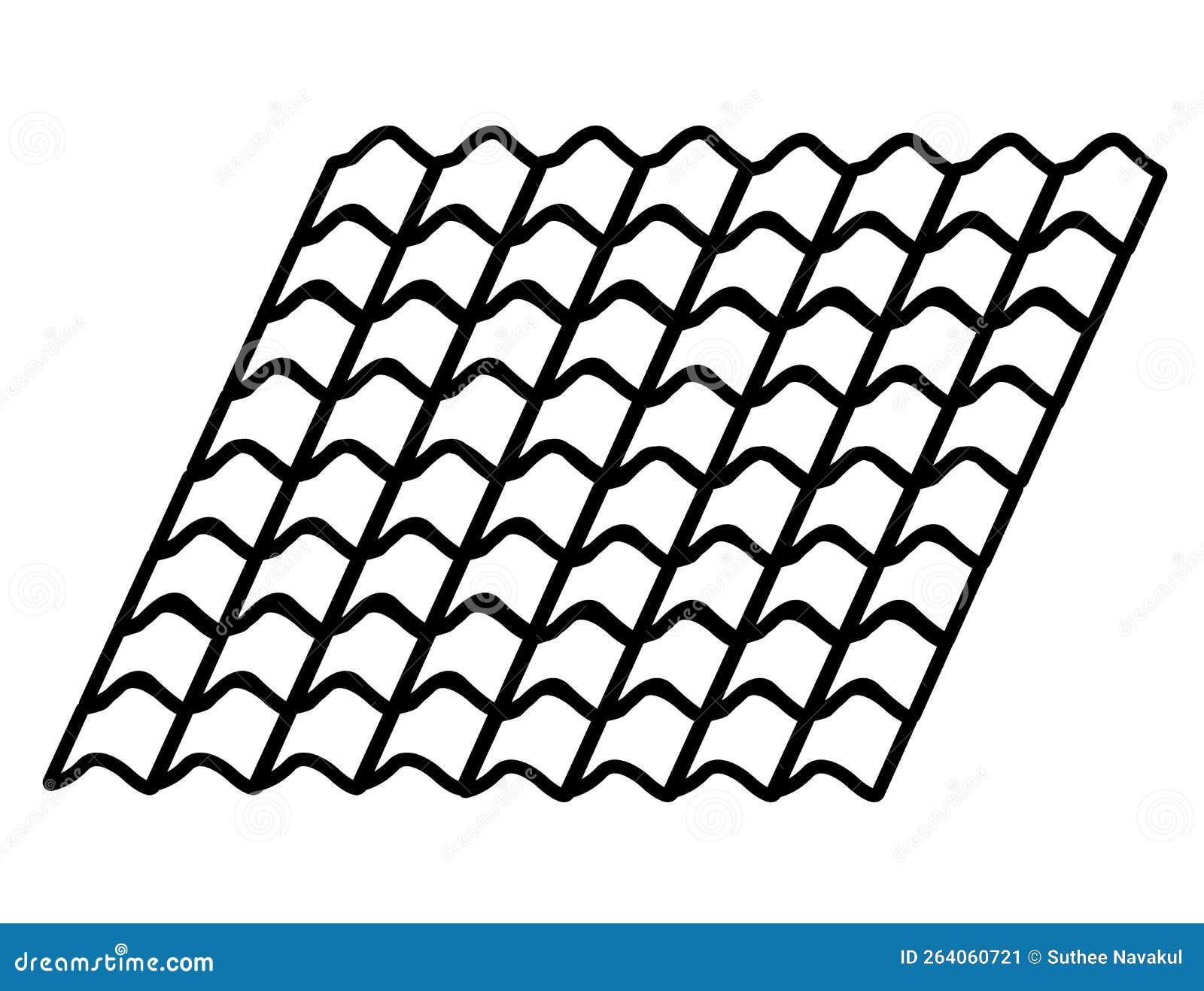 Roof Tile Icon on White Background. Flat Style Stock Vector ...