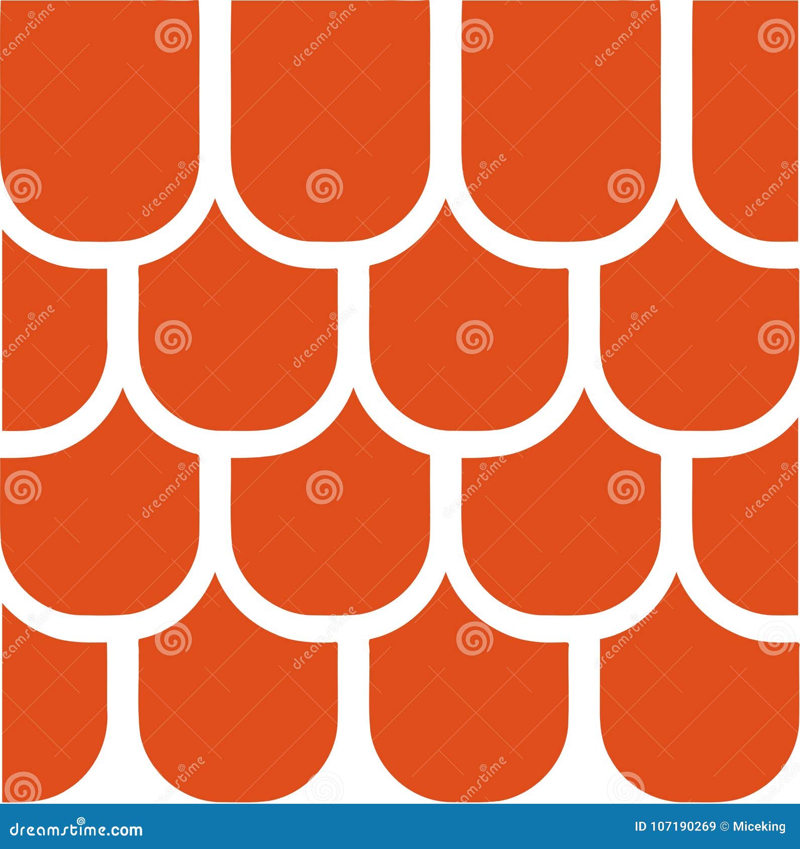 Roof Tile orange stock vector. Illustration of roofer - 107190269