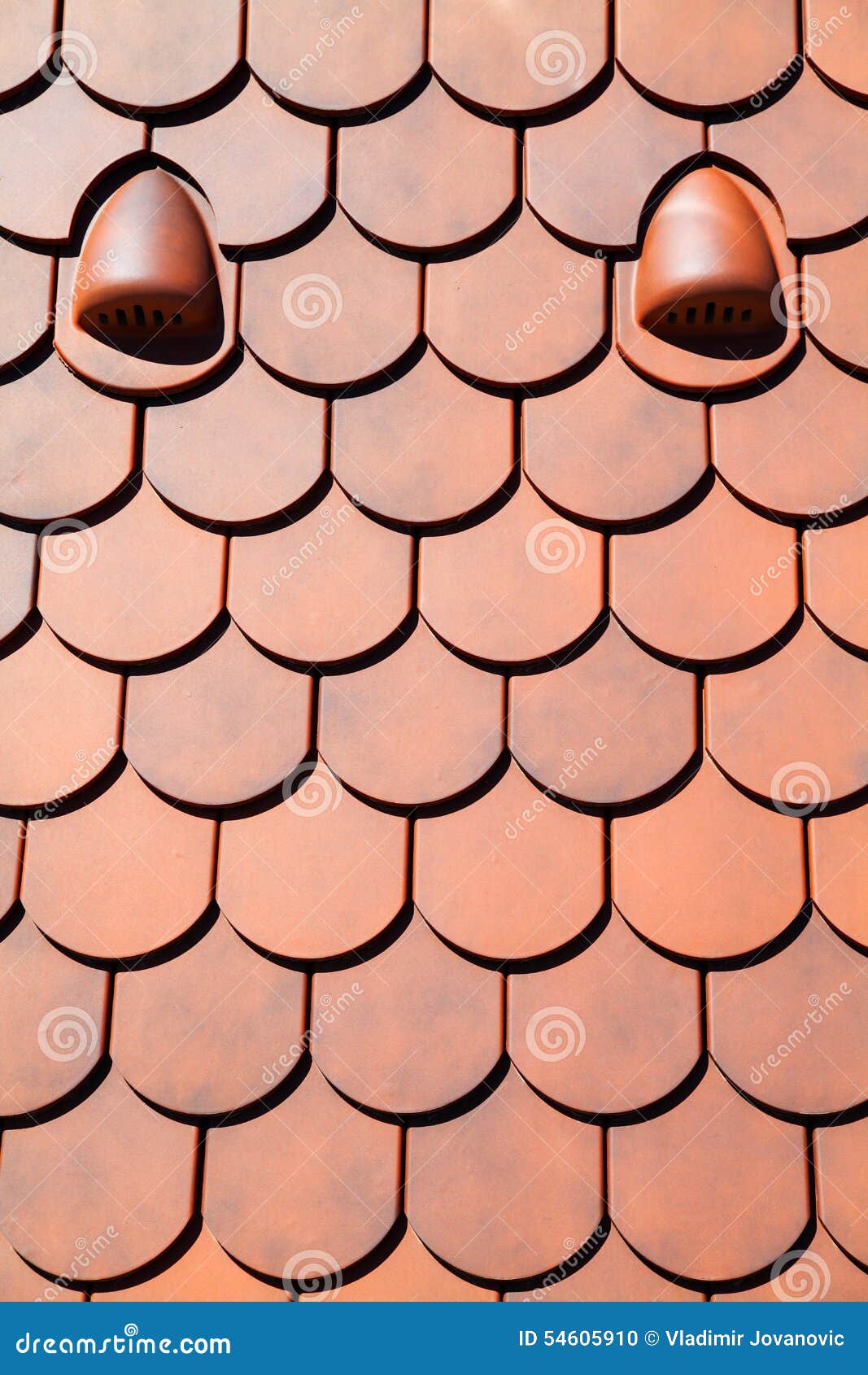 Roof tile patern orange stock photo. Image of shapes - 54605910