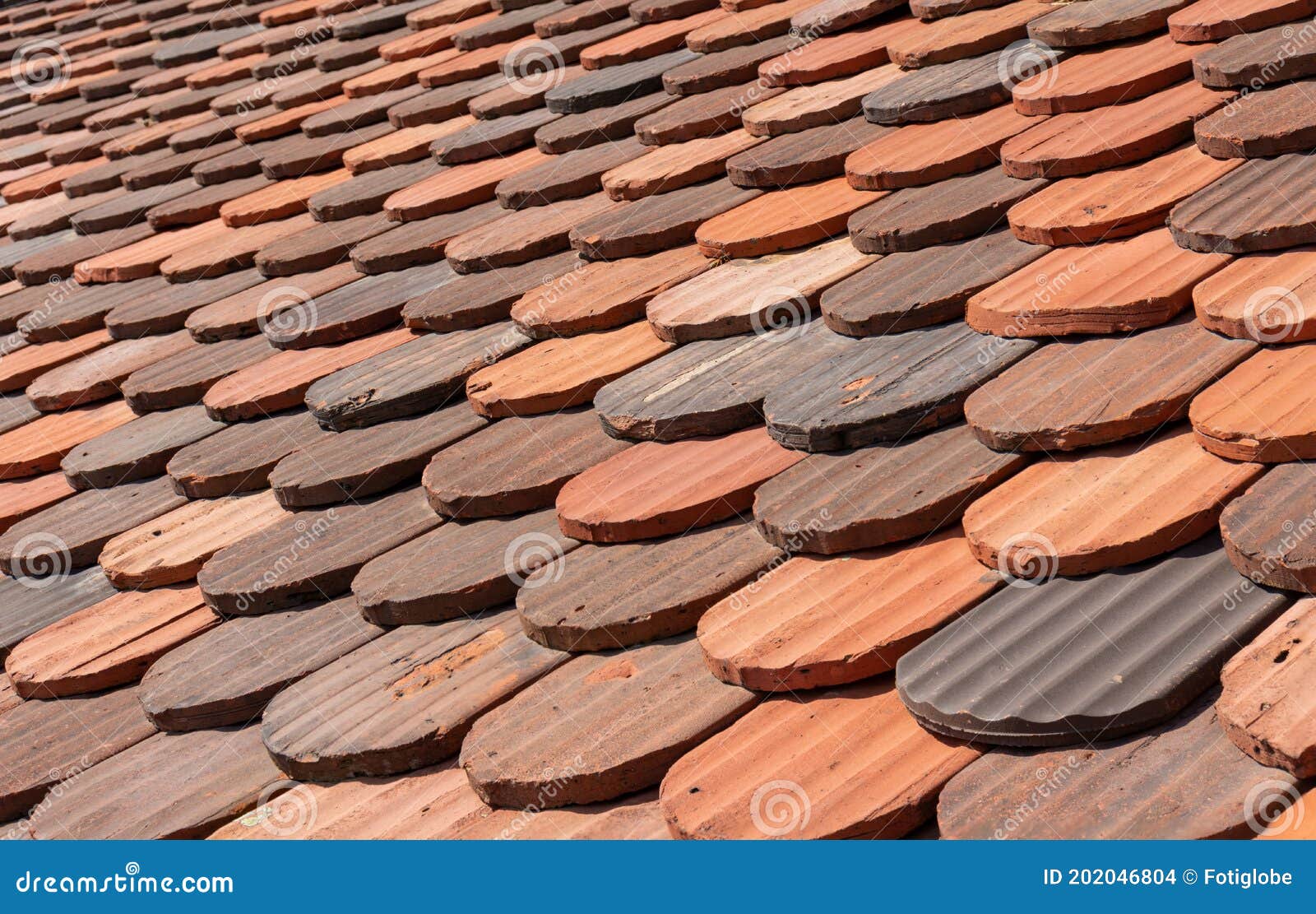 Roof Tile Pattern or Texture Close Up, Old Swiss Rooftop Tiles Stock ...